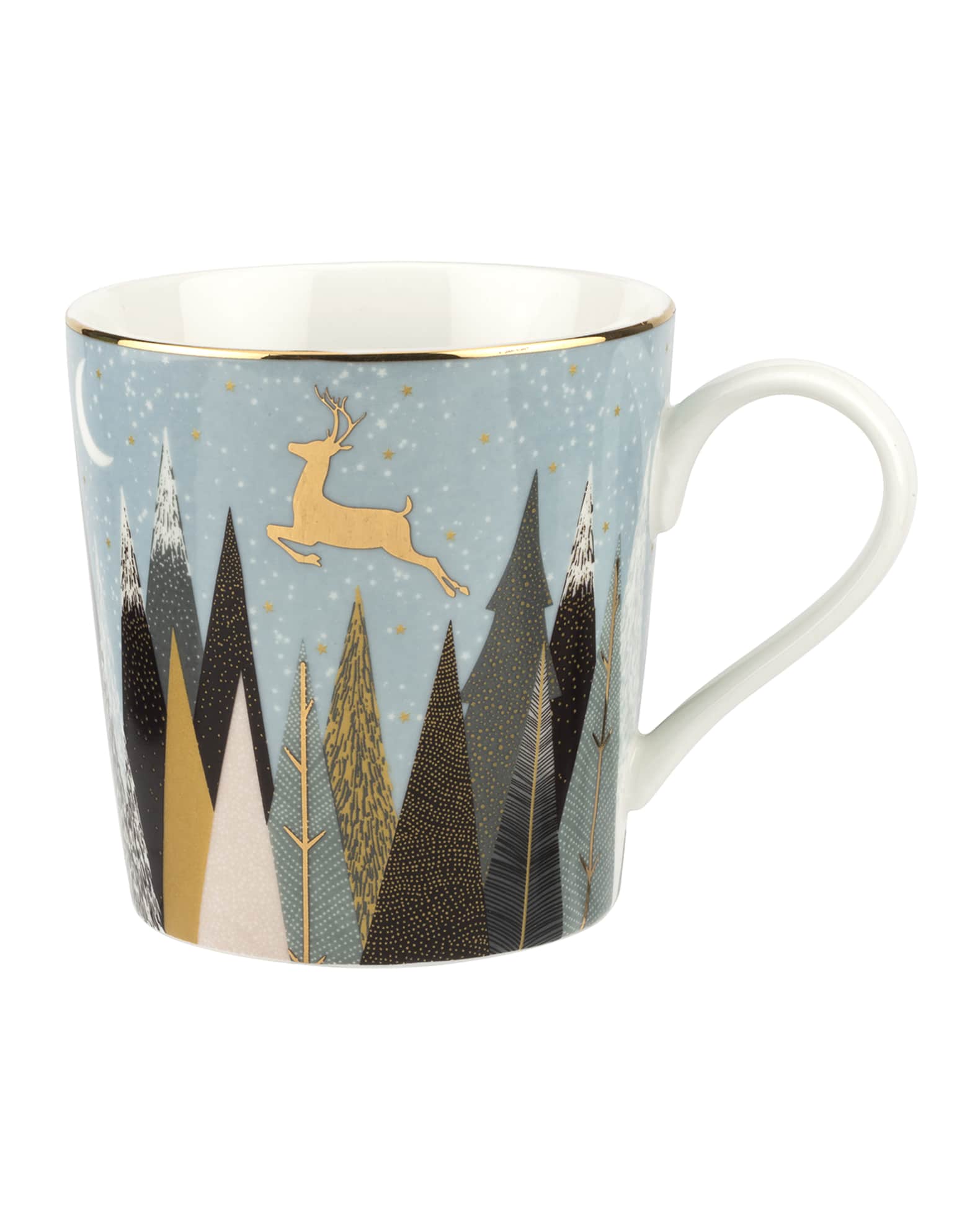 Sara Miller Frosted Pines Mugs, Set of 4 | Neiman Marcus