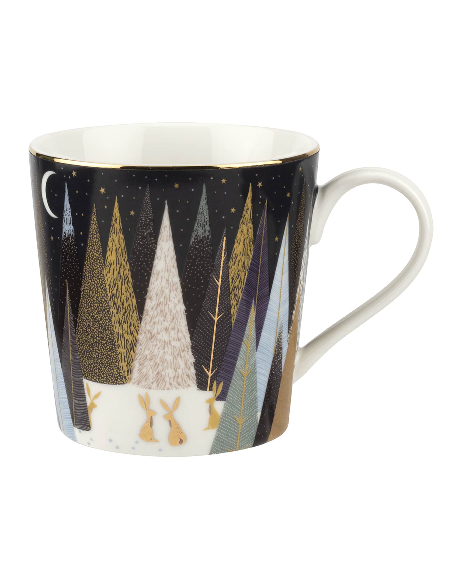 Sara Miller Frosted Pines Mugs, Set of 4 | Neiman Marcus