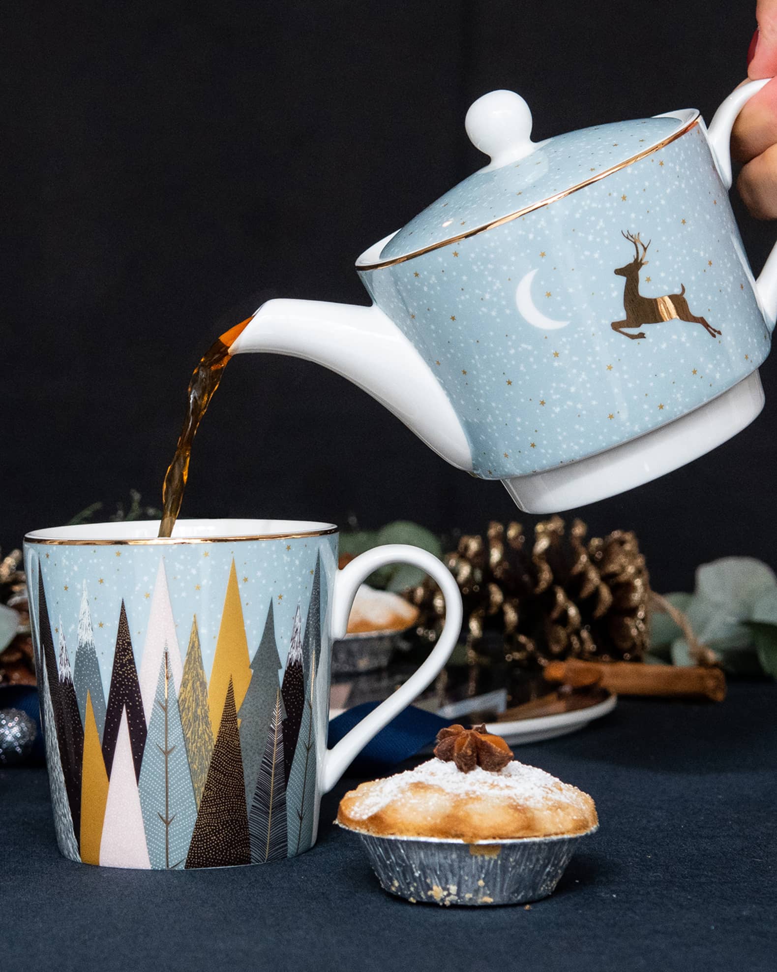 Sara Miller Frosted Pines Tea for One | Neiman Marcus