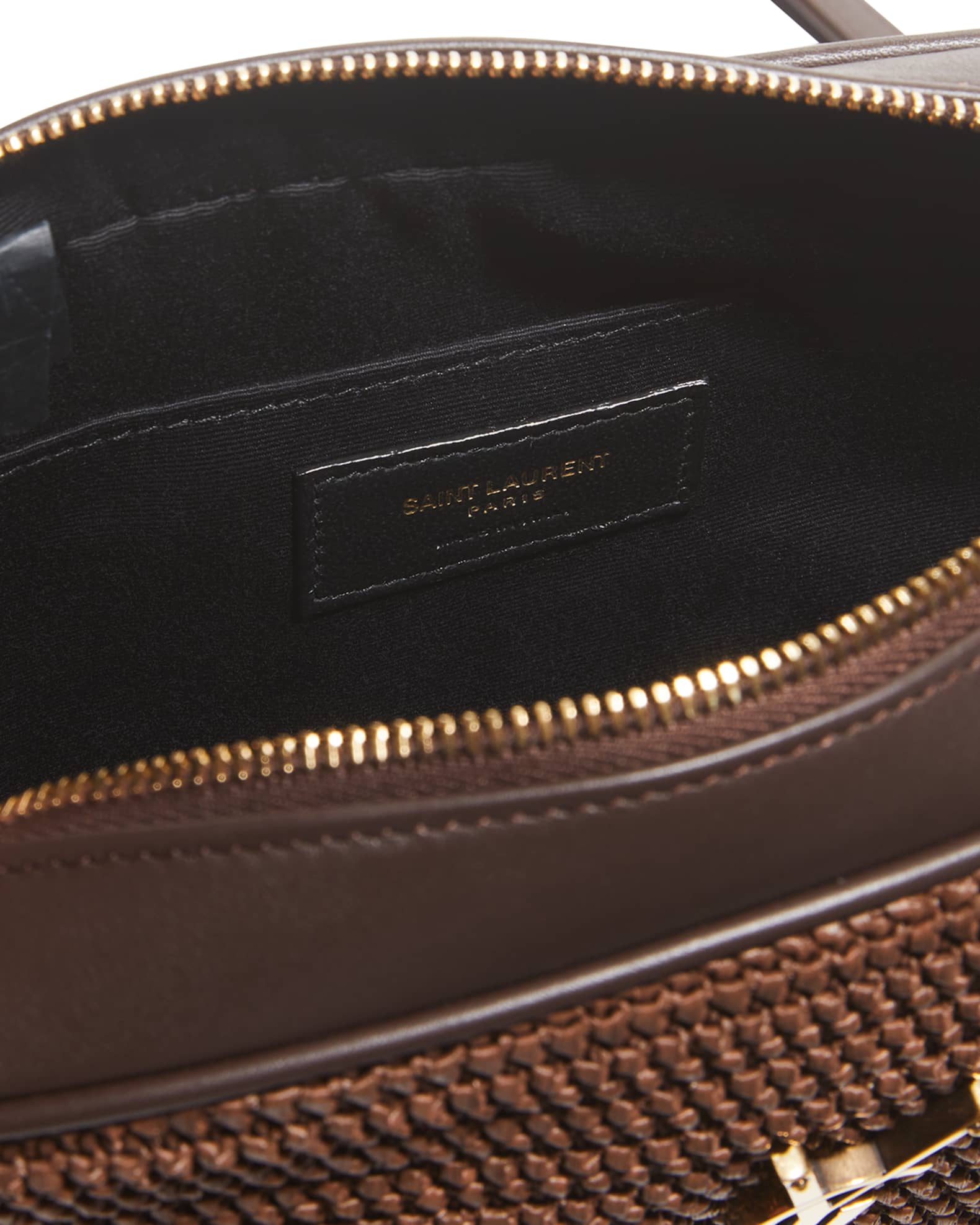 Saint Laurent Lou Medium YSL Monogram Raffia Camera Bag | Neiman Marcus