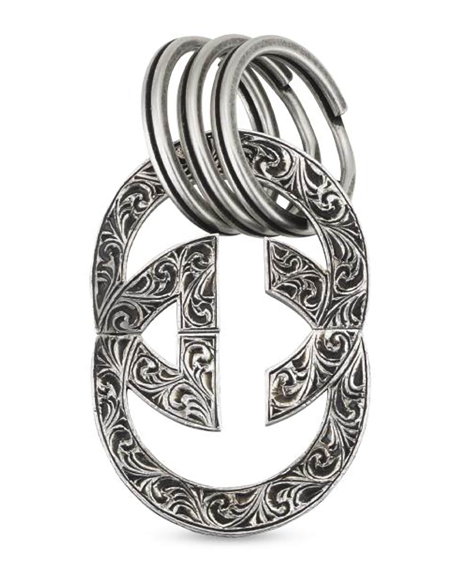 Gucci Men's Interlocking G Key Ring | Neiman Marcus