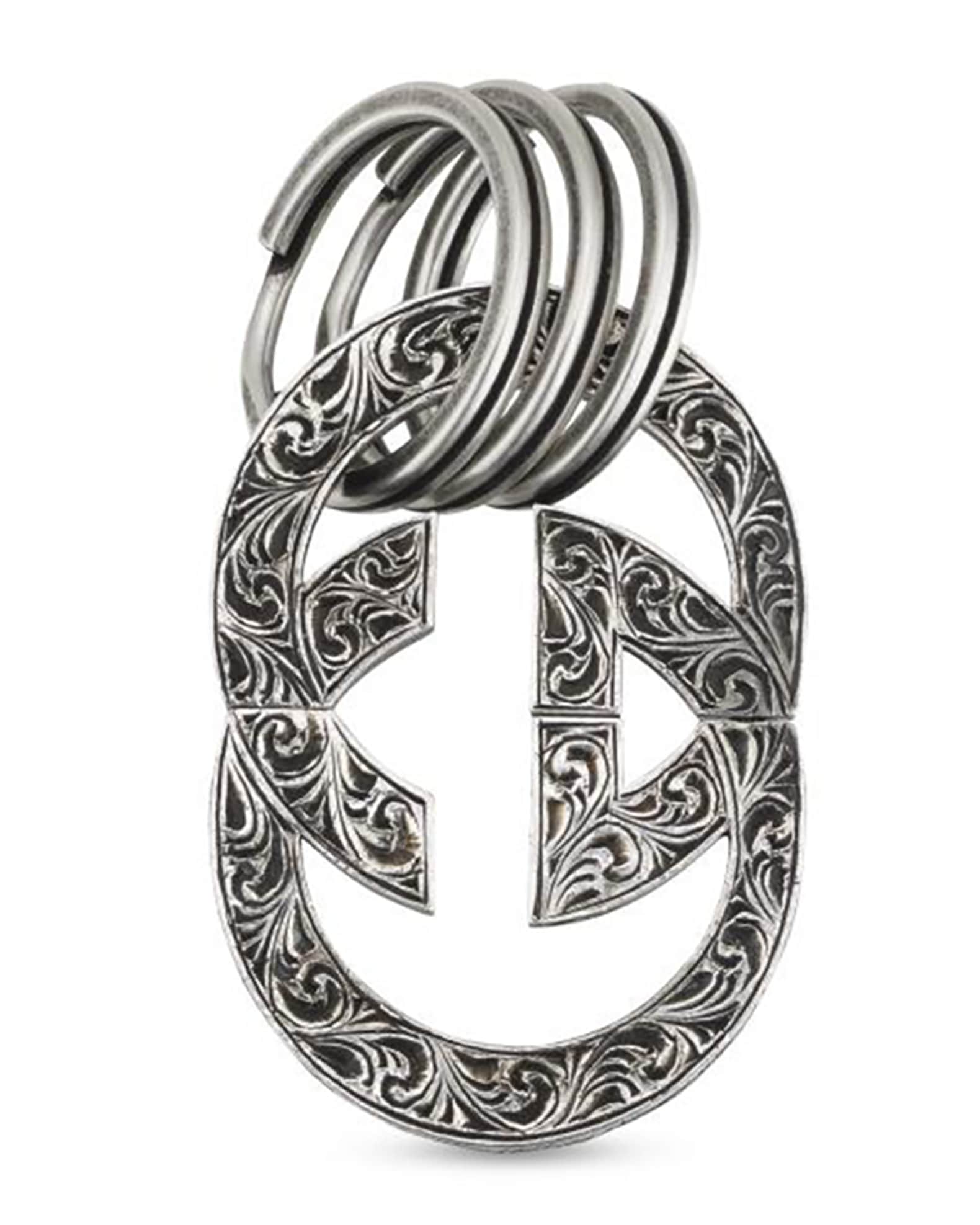 Gucci Men's Interlocking G Key Ring | Neiman Marcus