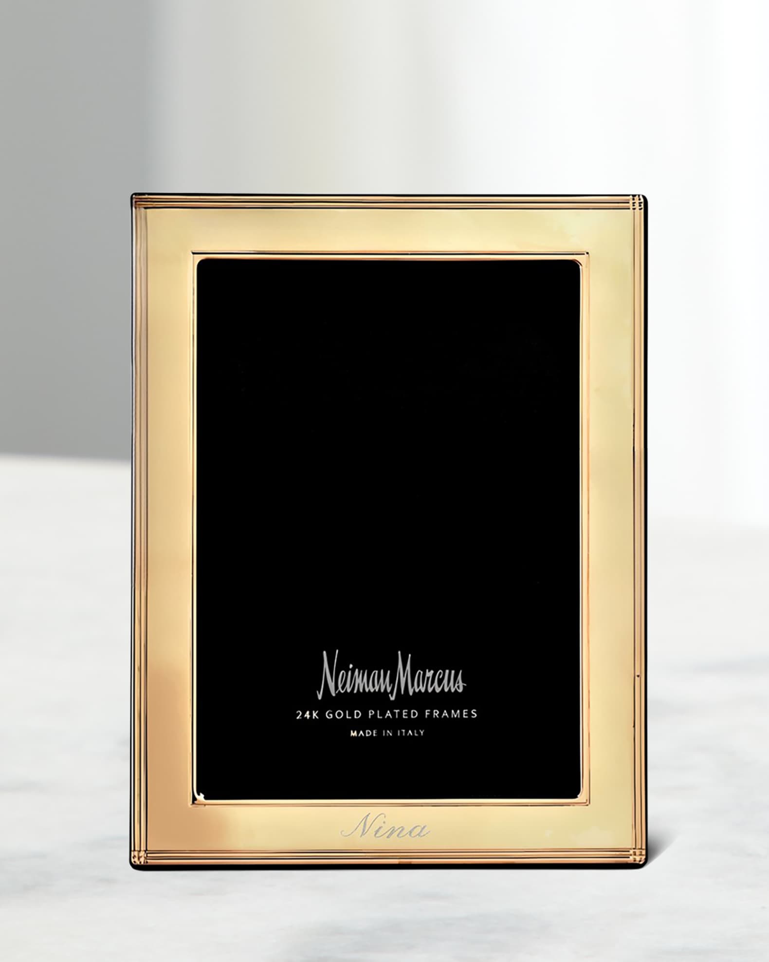 Madison 24K Gold-Plated Personalized Picture Frame, 5x7 | Neiman Marcus