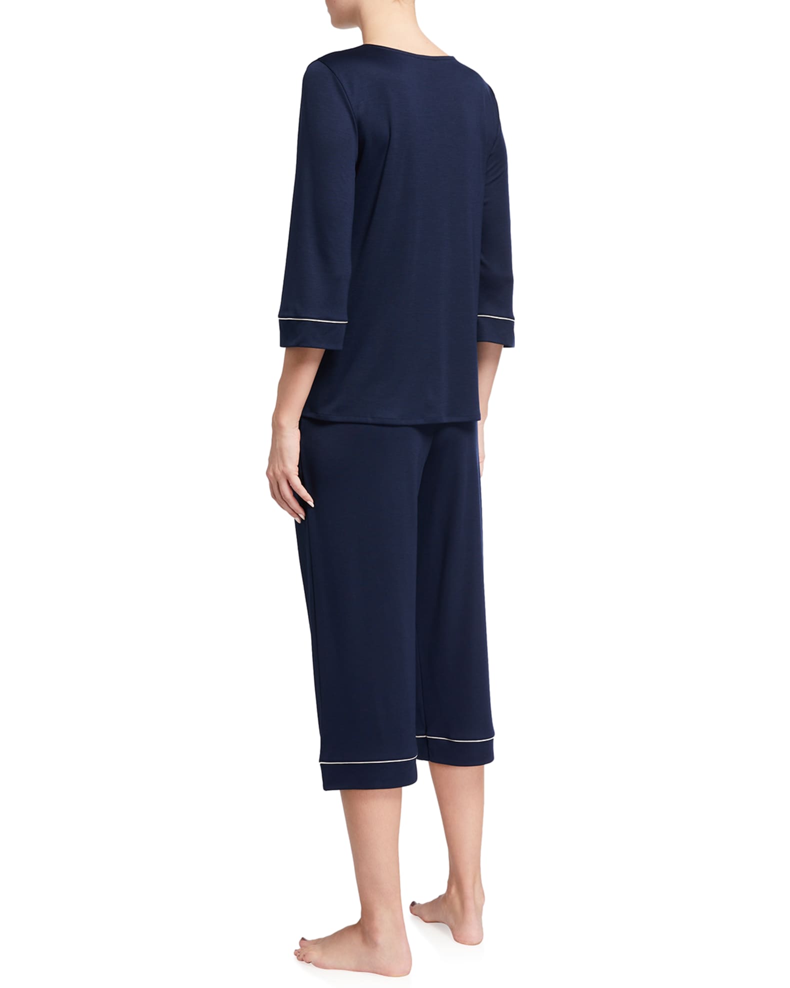 Hanro Natural Comfort Cropped Pajama Set | Neiman Marcus