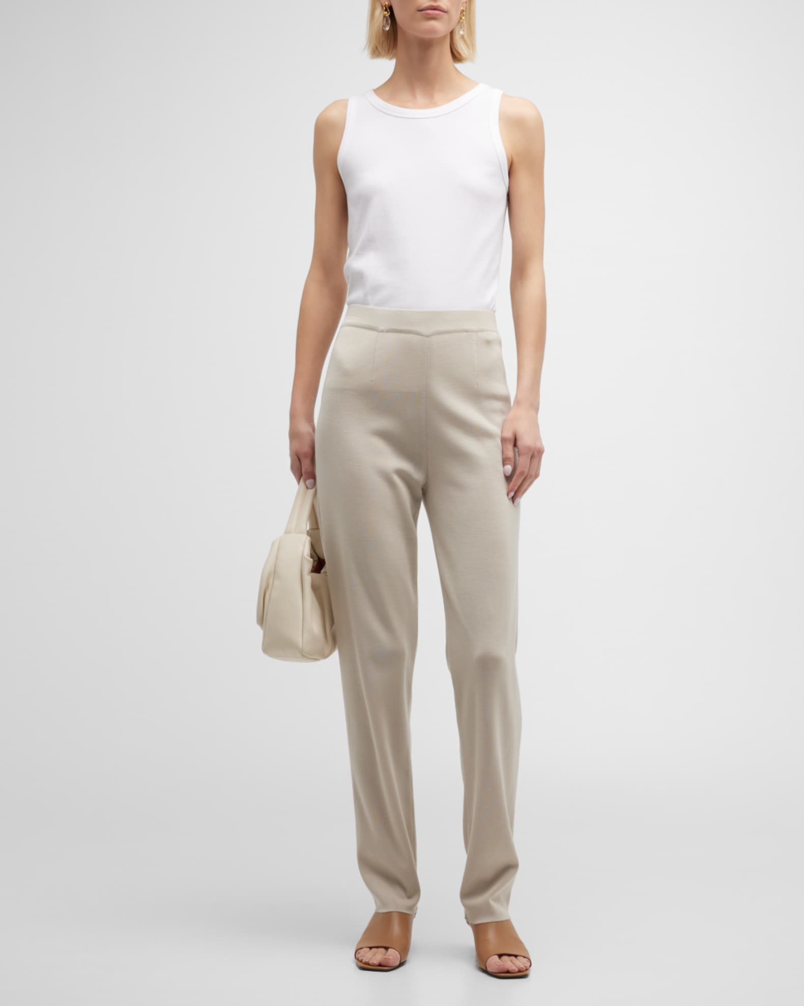 Misook Straight-Leg Knit Pants | Neiman Marcus