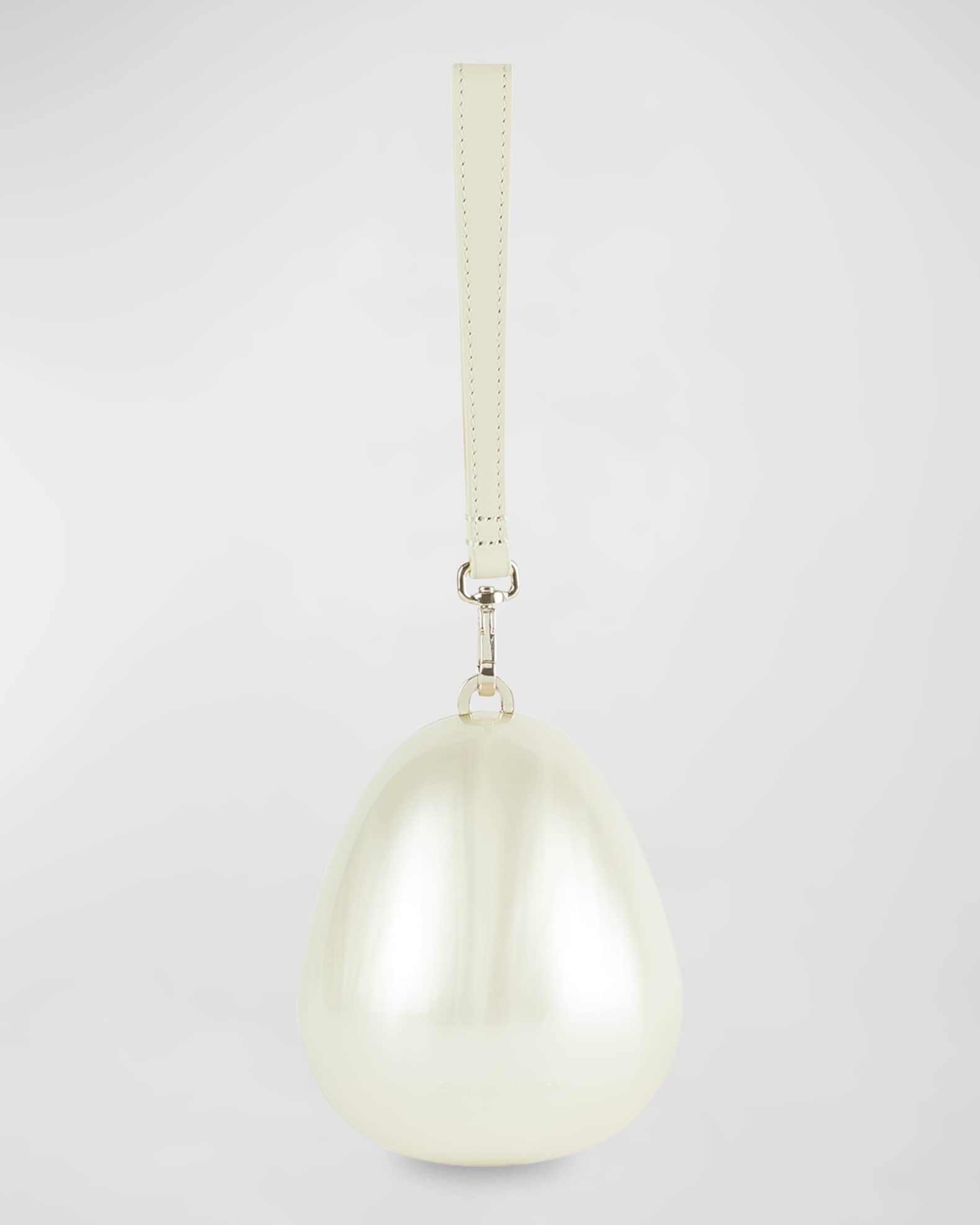 Simone Rocha Pearl Egg Acrylic Wristlet Bag | Neiman Marcus