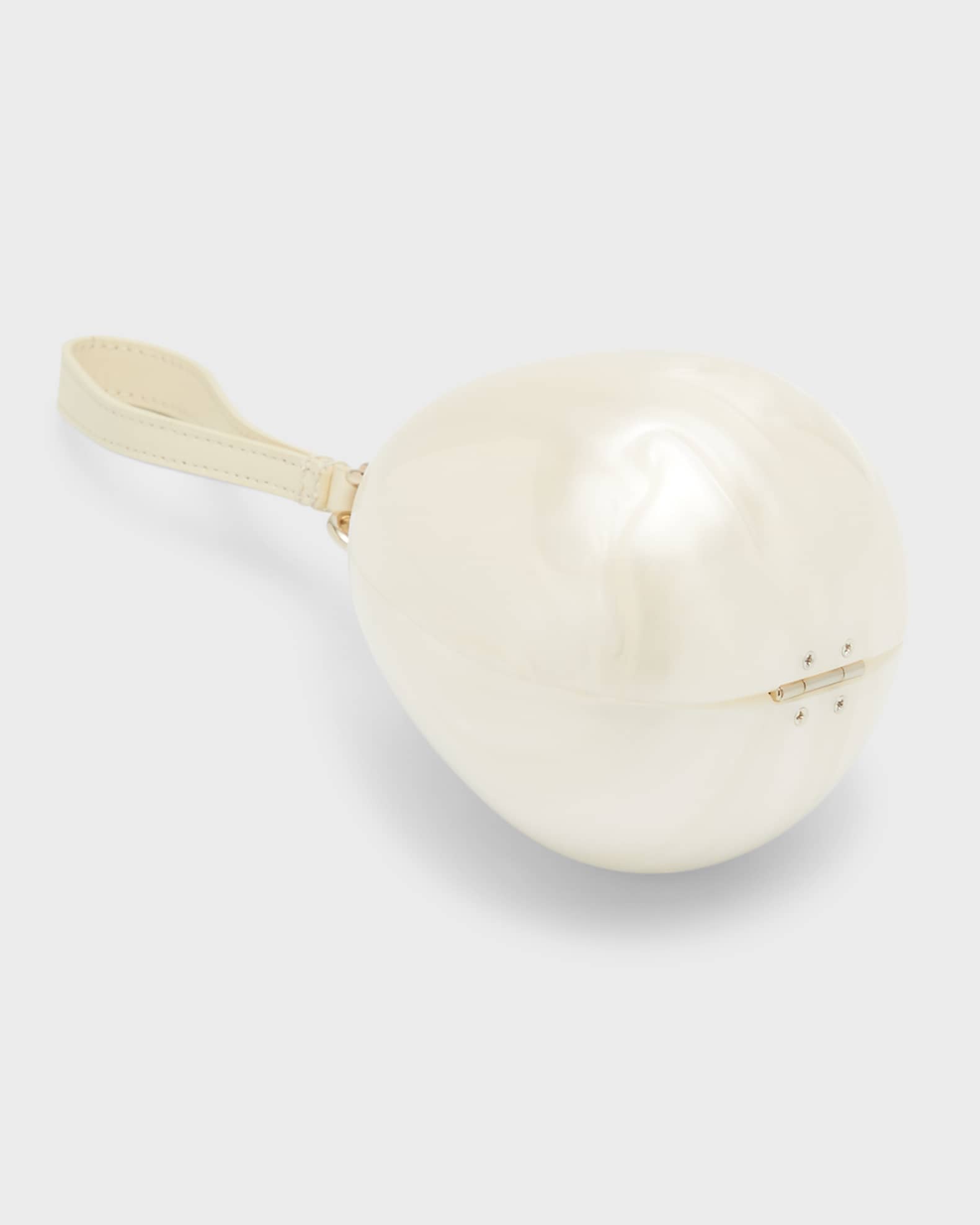 Simone Rocha Pearl Egg Acrylic Wristlet Bag | Neiman Marcus