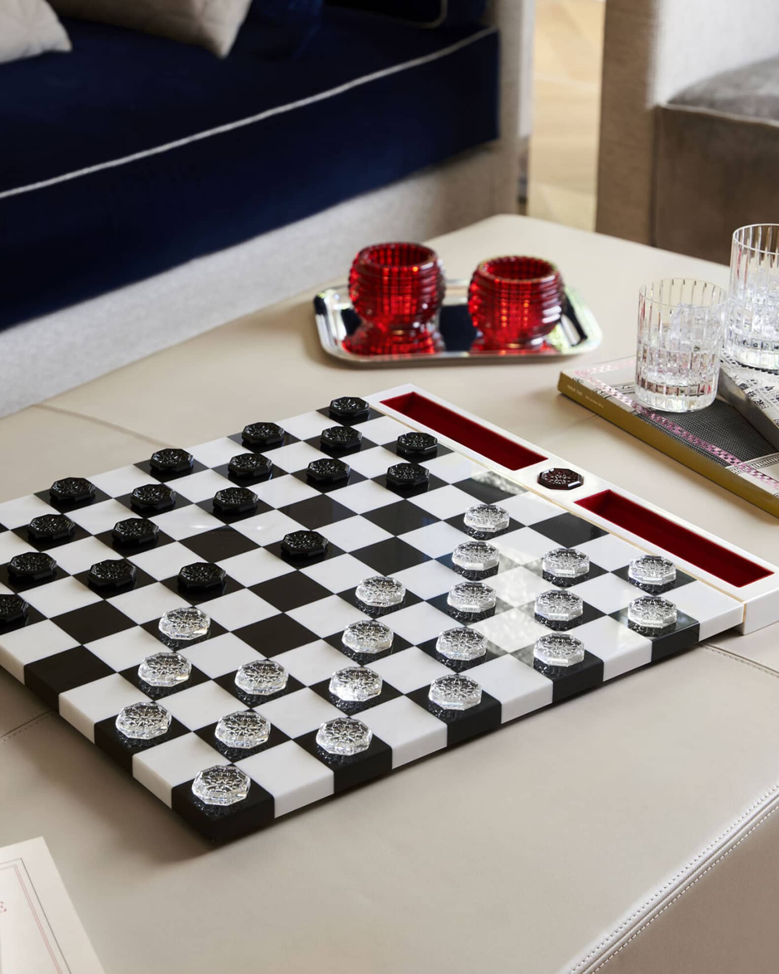 Baccarat Checkers Set | Neiman Marcus