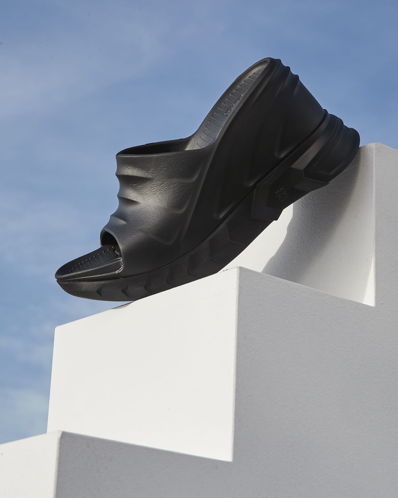 Givenchy Marshmallow Rubber Wedge Slide Sandals | Neiman Marcus