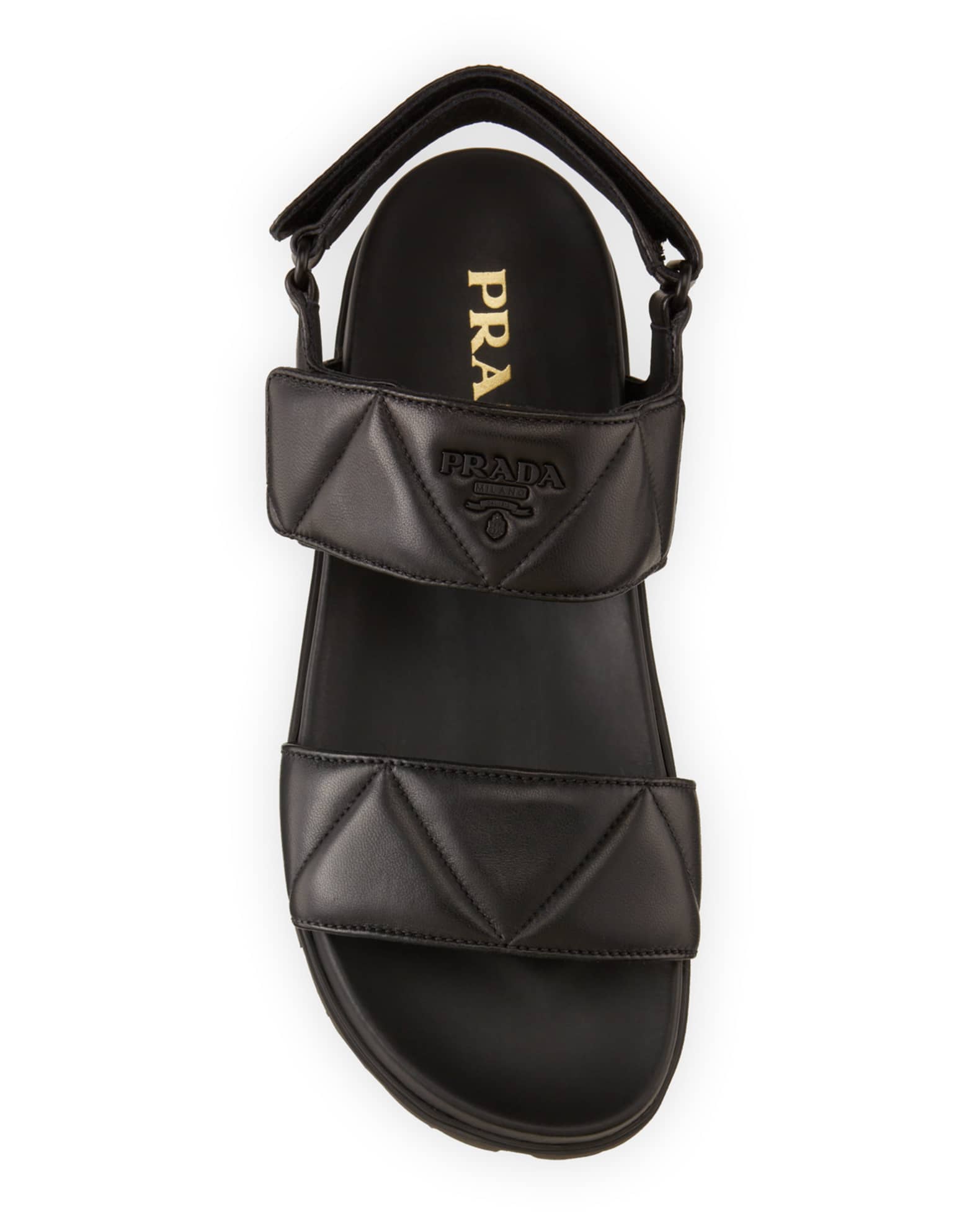 Prada Padded Leather Sport Sandals | Neiman Marcus