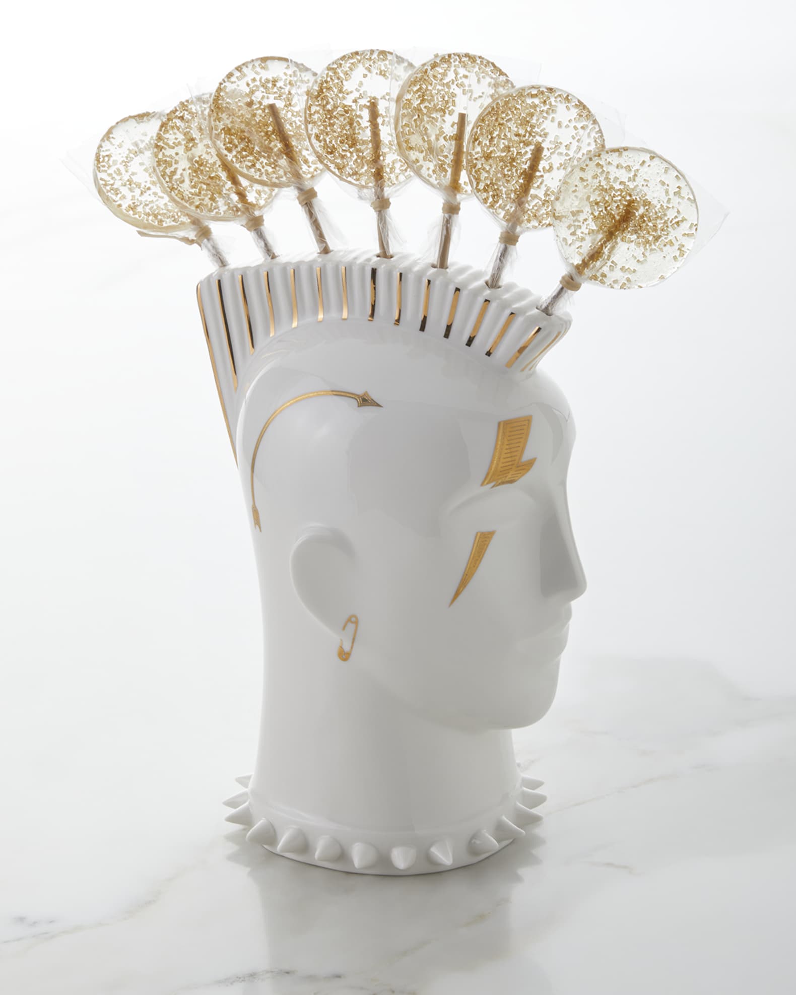 Jonathan Adler Gilded Muse Mohawk Lollipop Holder | Neiman Marcus