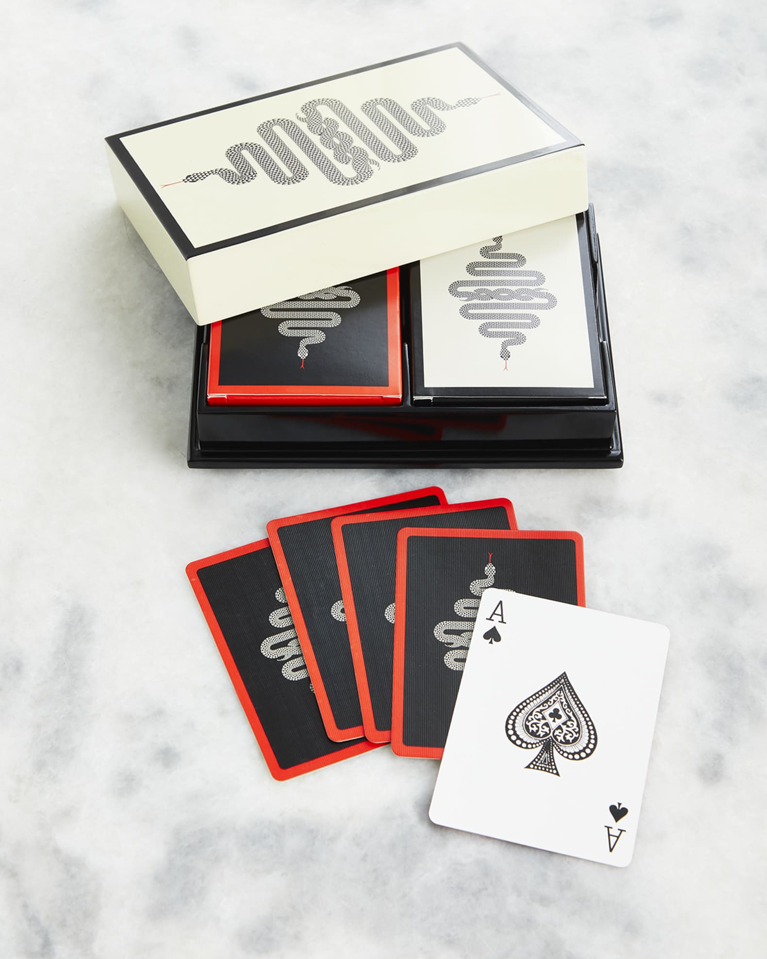 Jonathan Adler Snake Lacquer Card Set | Neiman Marcus