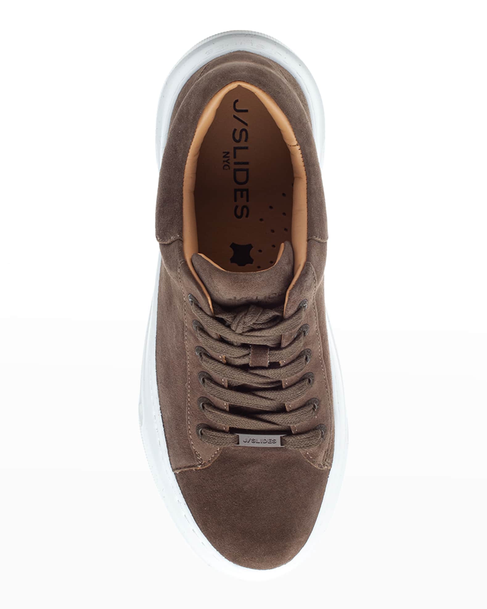 JSlides Amanda Low-Top Leather Platform Sneakers | Neiman Marcus