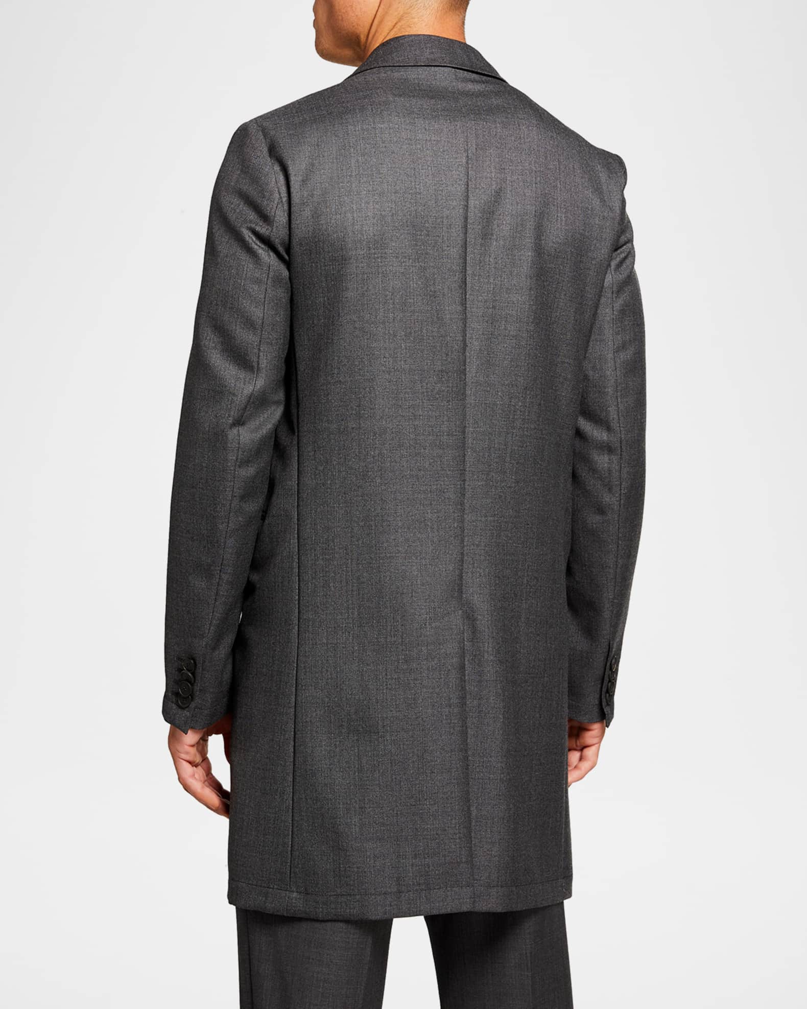 Brioni x Brad Pitt Men's Solid Wool Car Coat | Neiman Marcus