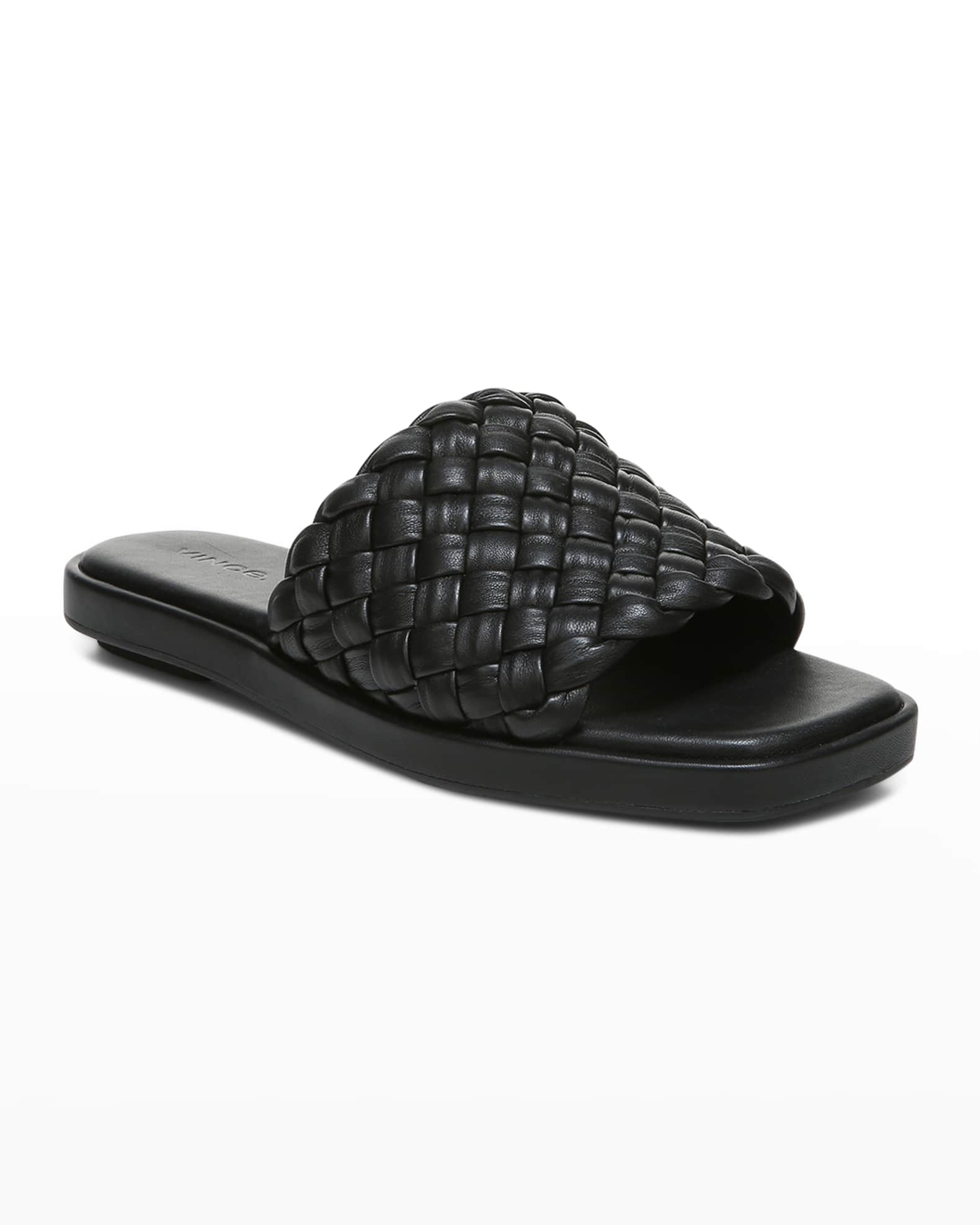 Vince Rumi Woven Slide Sandals | Neiman Marcus