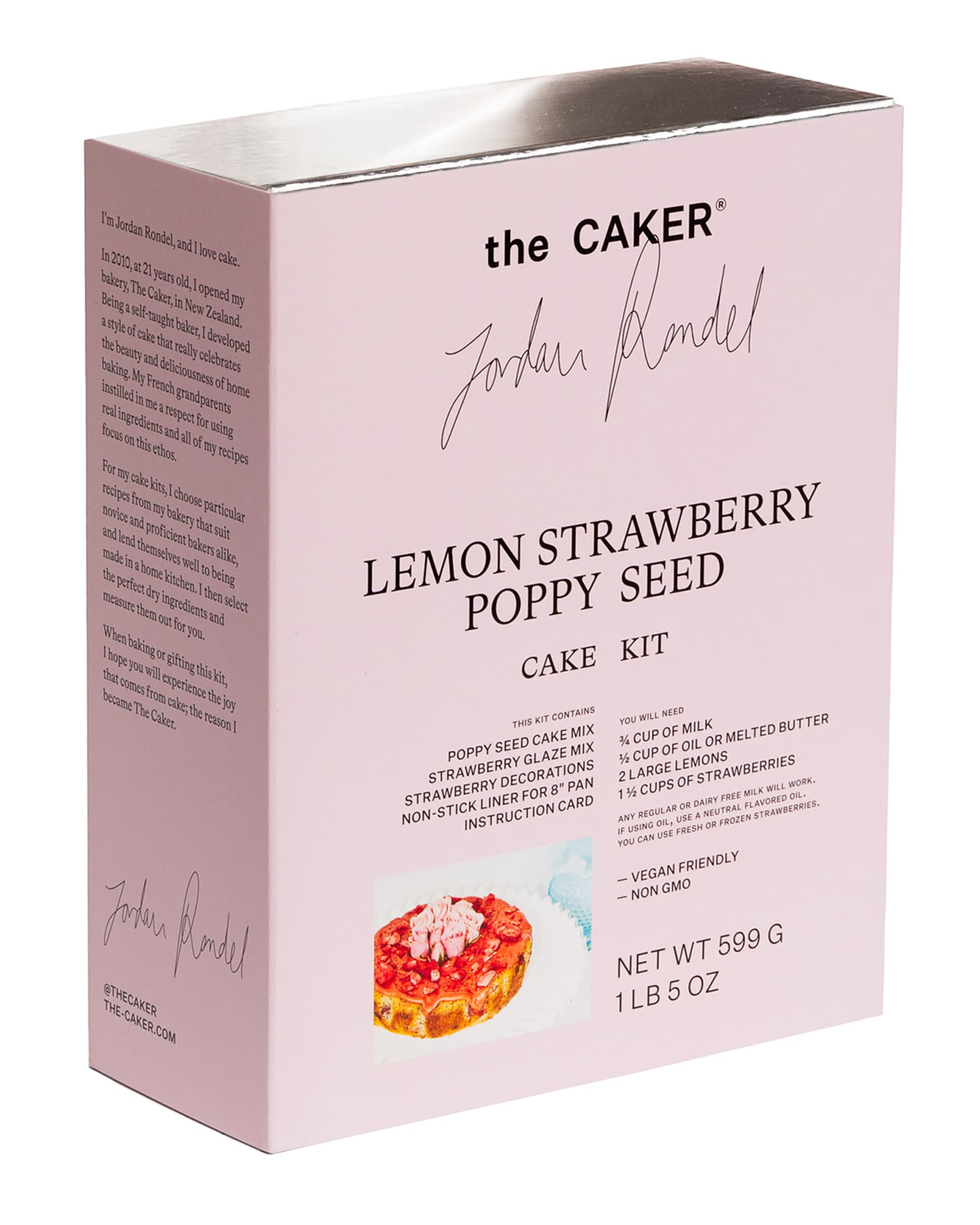 The Caker Lemon Strawberry Poppy Seed Cake Kit | Neiman Marcus