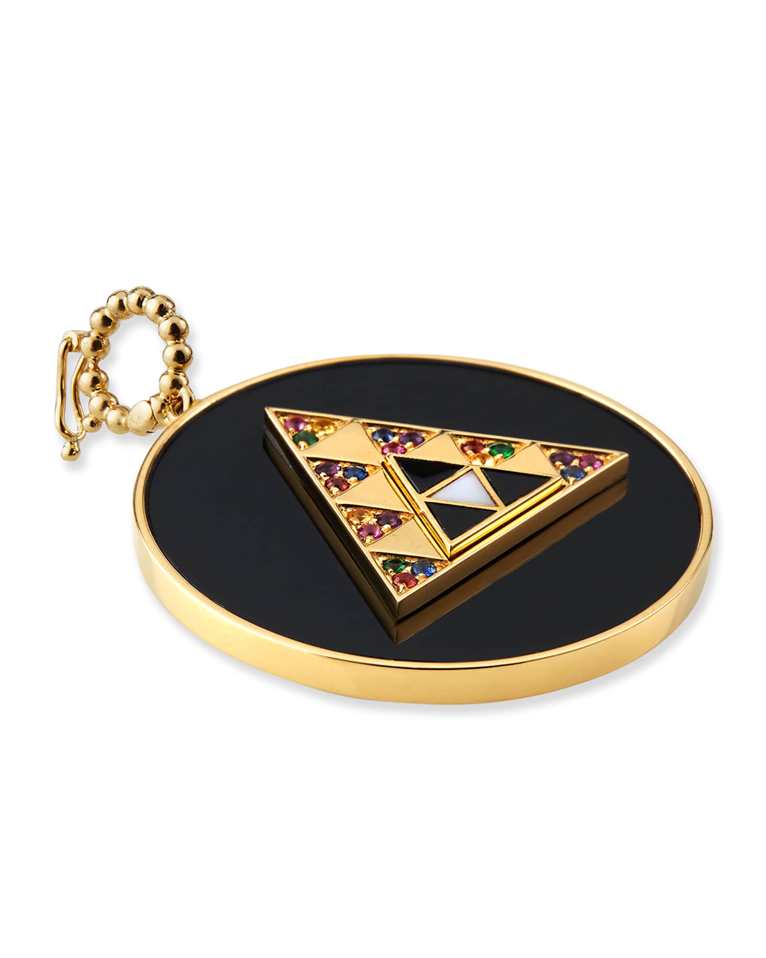 Harwell Godfrey 18k Stone Inlay Triangle Medallion, Mother-of-Pearl ...