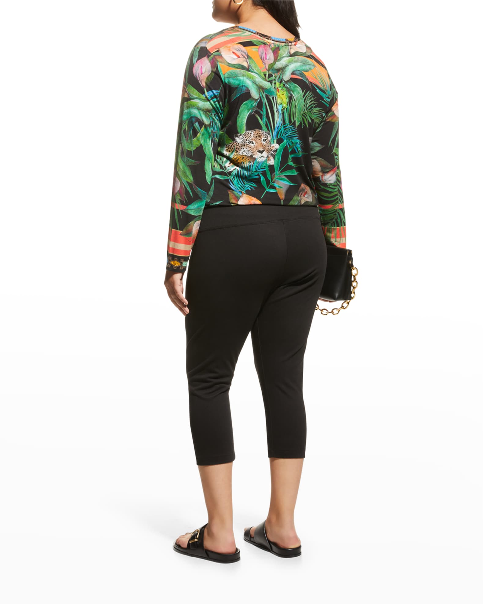 Lysse Plus Size Stretch Denim Capri Pants | Neiman Marcus