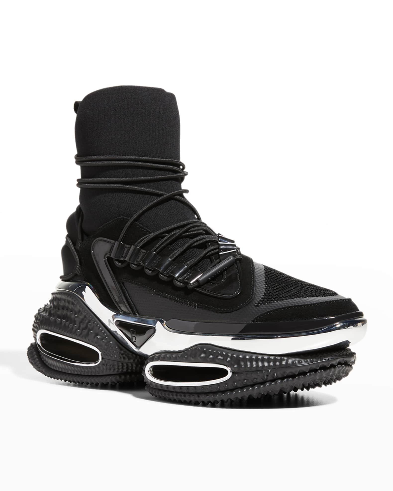 Balmain Men's B Bold Spike Sock Chunky Runner Sneakers | Neiman Marcus