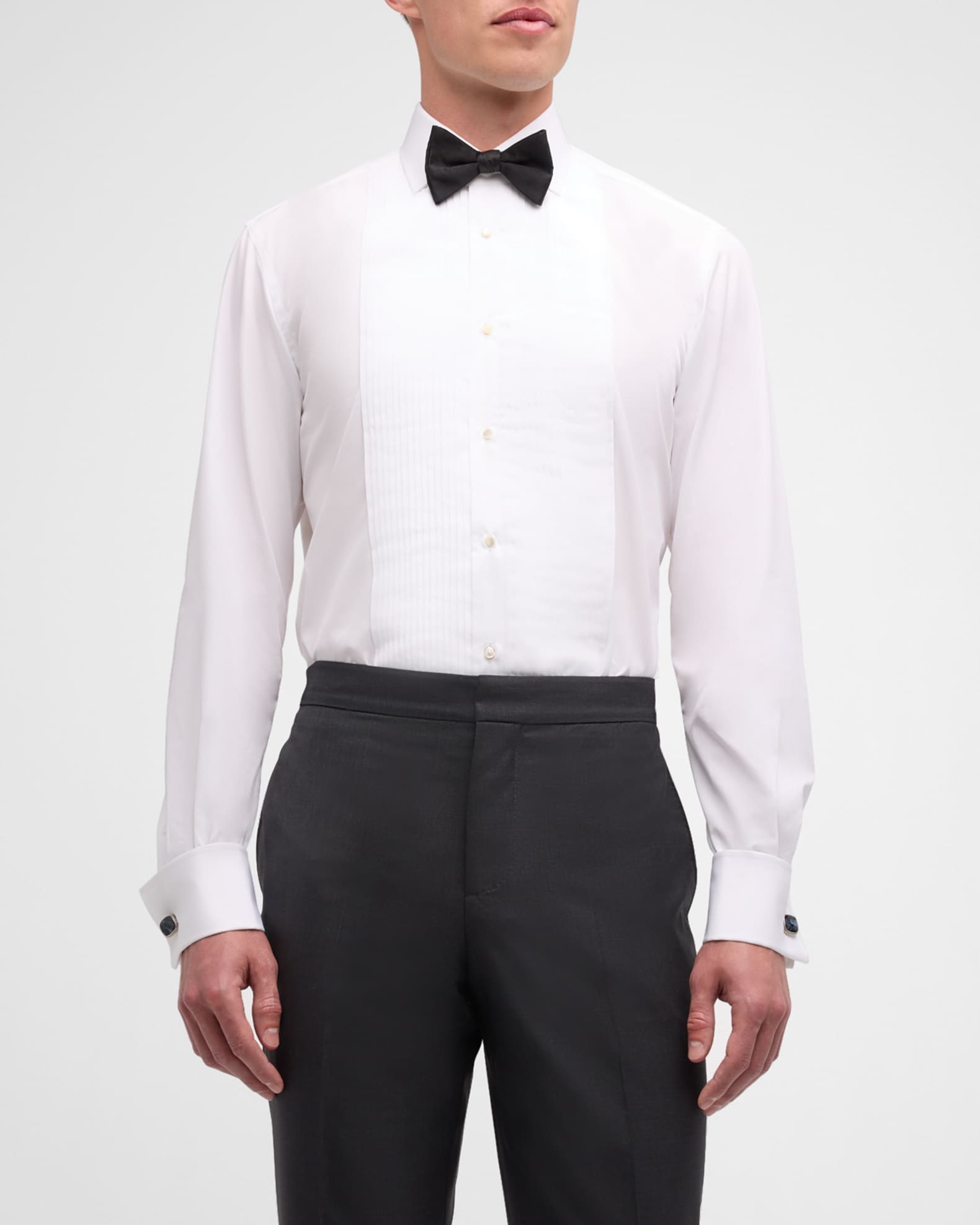 Ralph Lauren Purple Label Men's Solid Poplin Aston Pleated Formal Dress ...