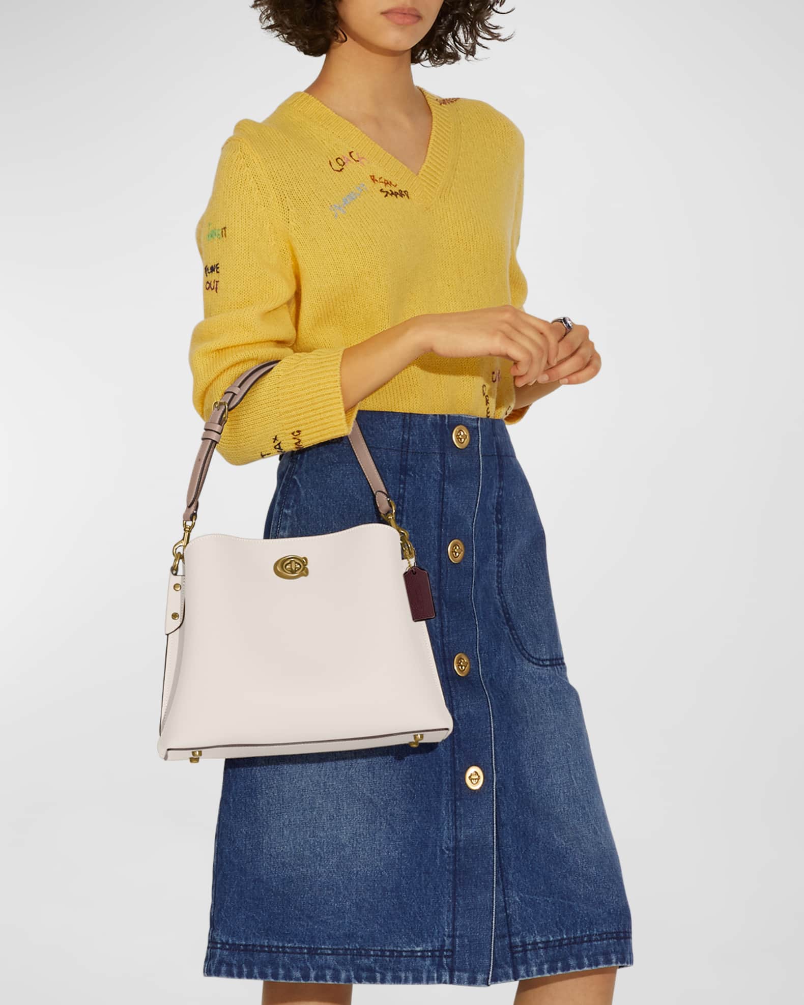 Coach Willow Pebbled Leather Shoulder Bag | Neiman Marcus