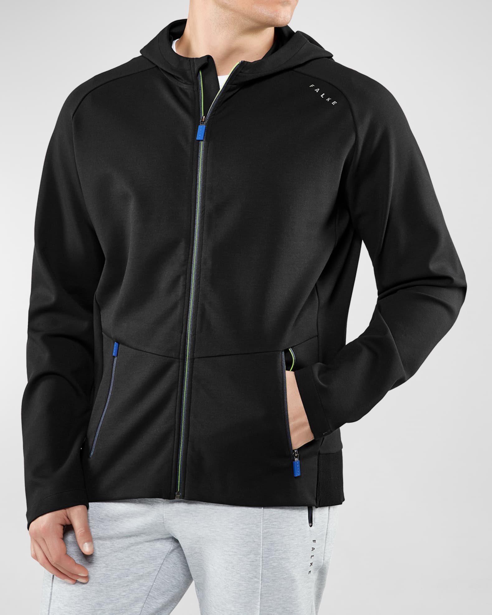 Falke Men's Coach Hooded Cotton-Blend Jacket | Neiman Marcus