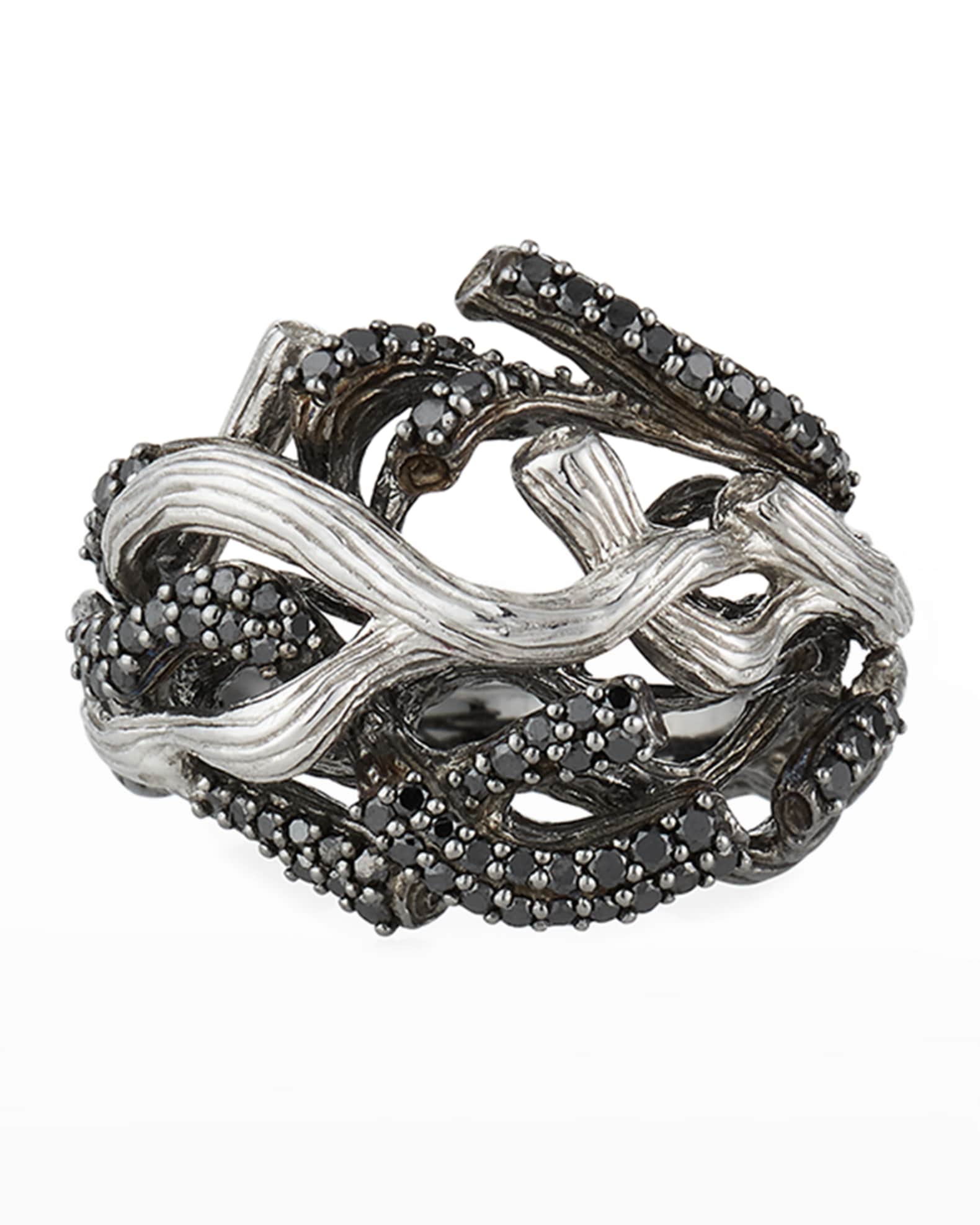 Michael Aram Branch Coral Ring with Diamonds, Size 7 | Neiman Marcus