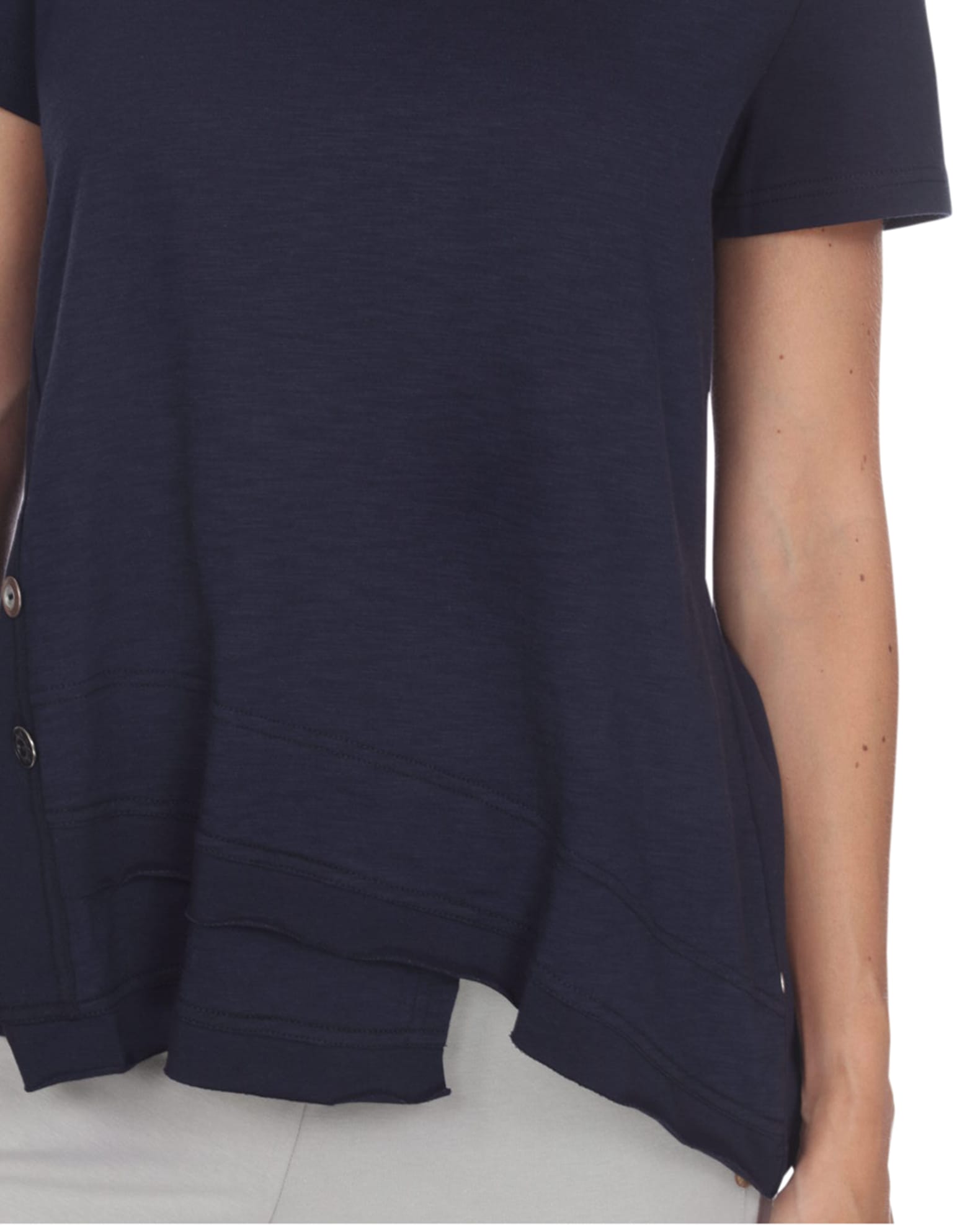 Neon Buddha Sailaway Asymmetric Raw-Edge Top | Neiman Marcus