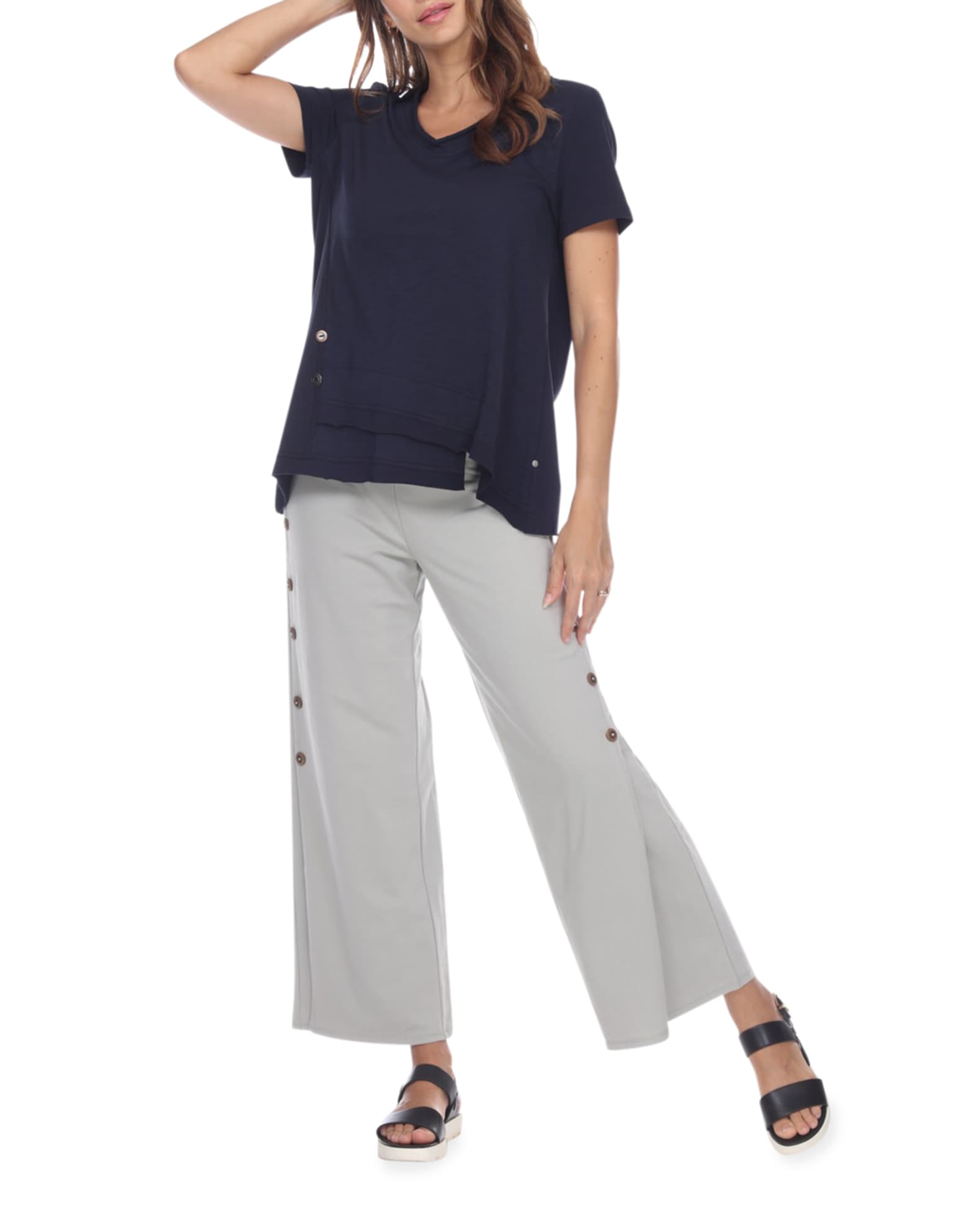 Neon Buddha Sailaway Asymmetric Raw-Edge Top | Neiman Marcus