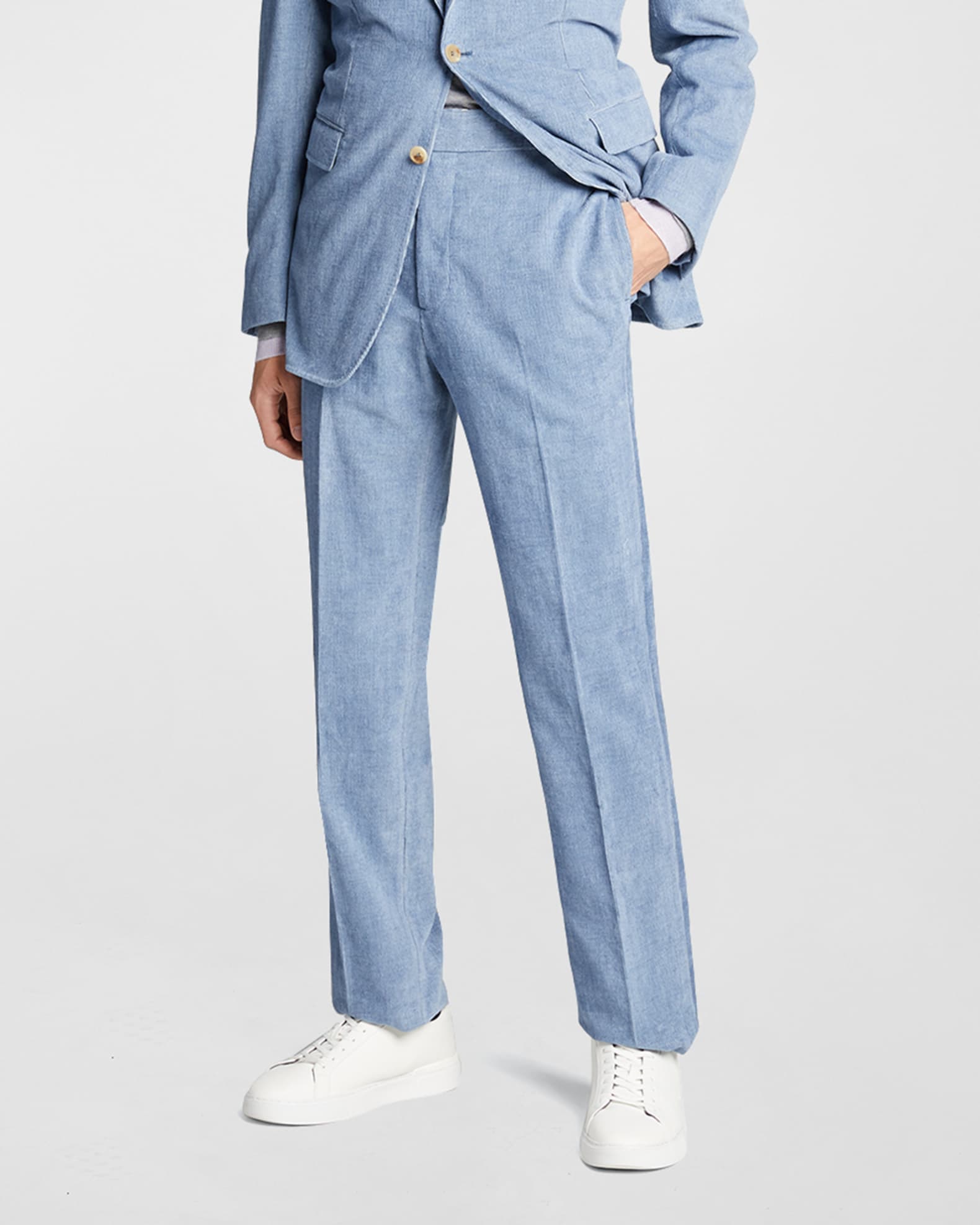 Gabriela Hearst Men's Sebastian Linen Pants | Neiman Marcus