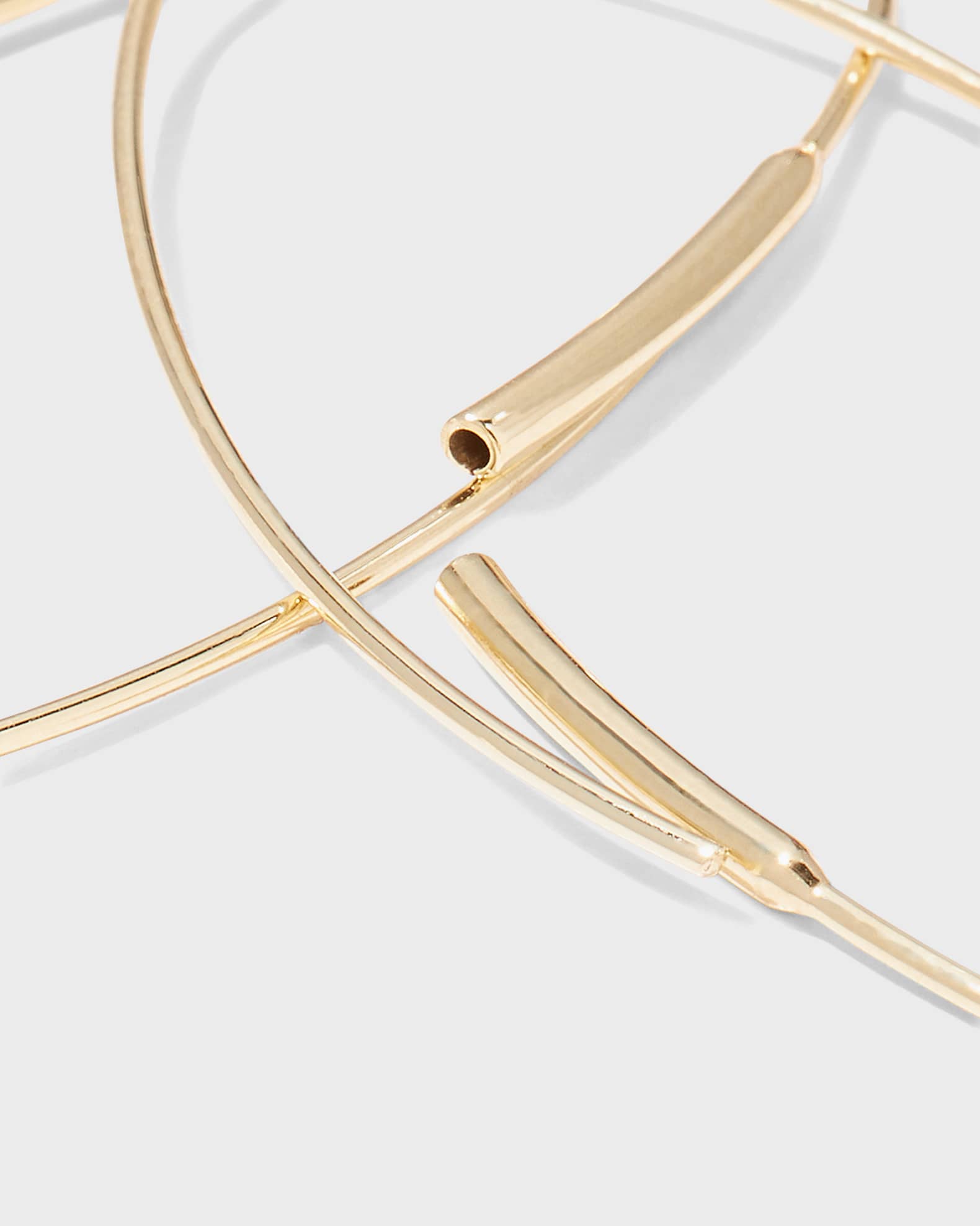 LANA 14K Gold Small Oval Magic Hoop Earrings with Diamonds | Neiman Marcus