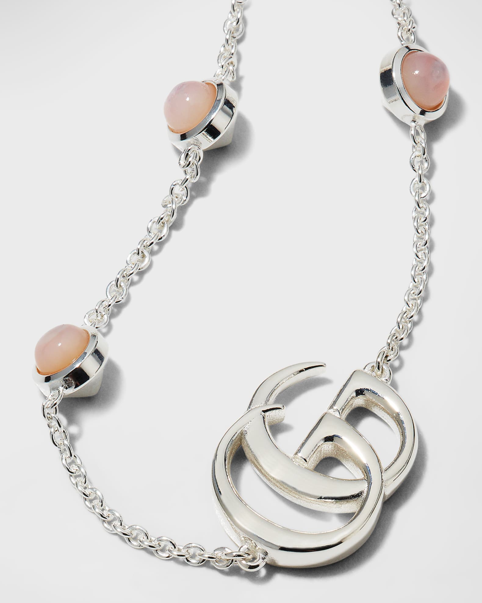 Gucci GG Marmont Bracelet with Pink Resin | Neiman Marcus