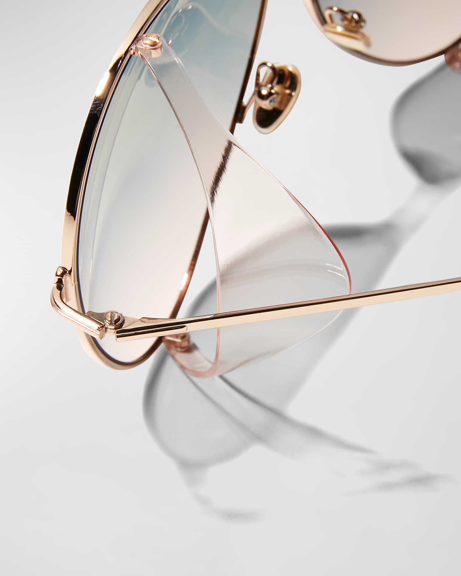TOM FORD Jack Metal Aviator Sunglasses w/ Side Shields | Neiman Marcus