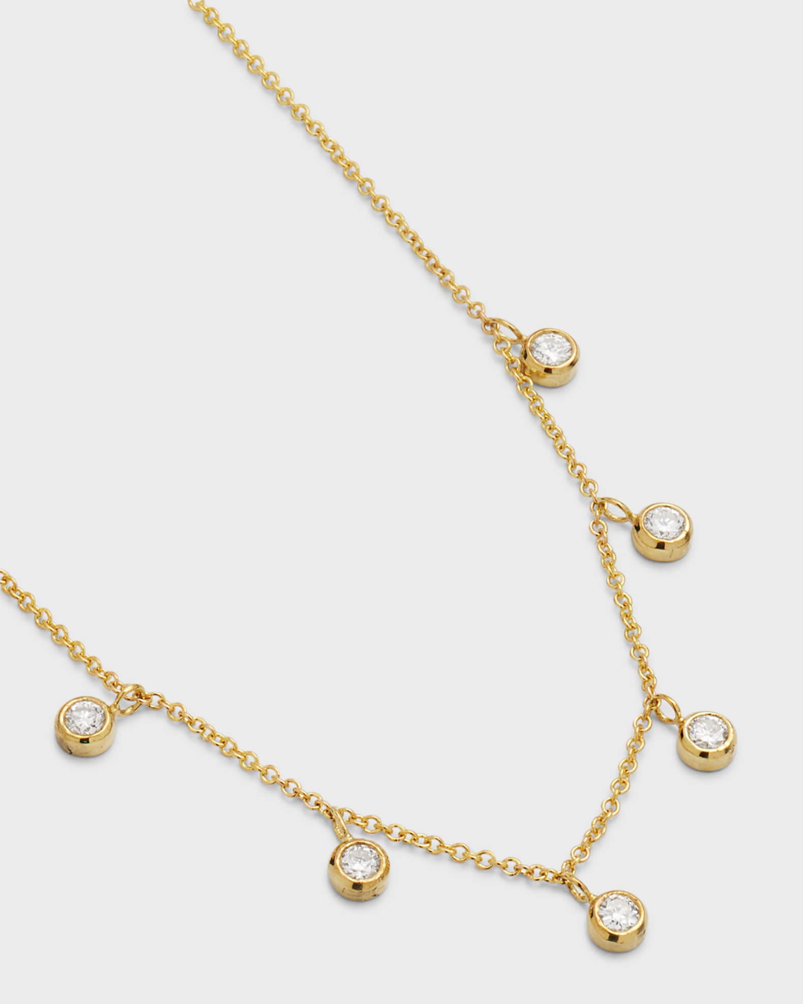 Jennifer Meyer Mini 7-Bezel Dangle Necklace | Neiman Marcus