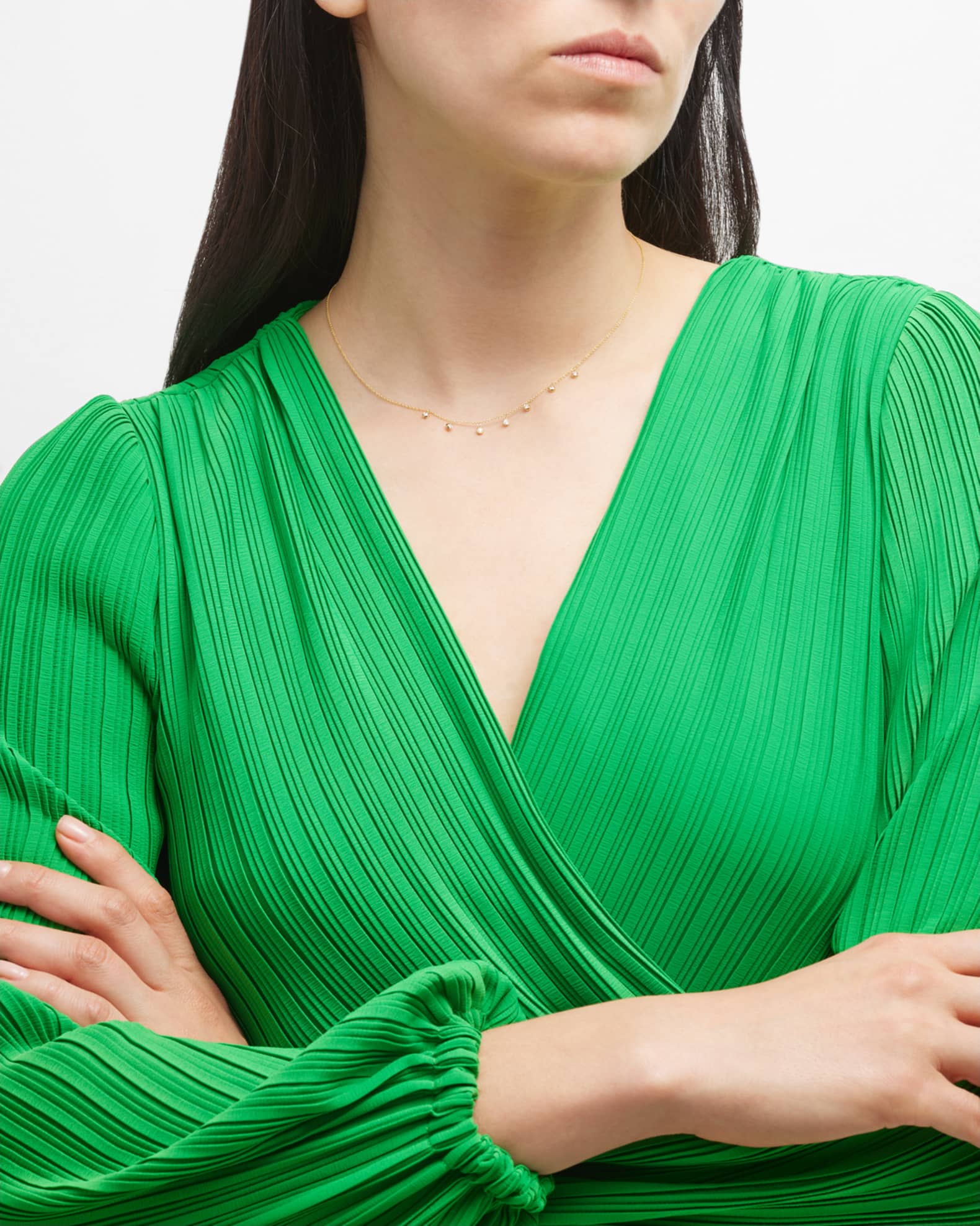 Jennifer Meyer Mini 7-Bezel Dangle Necklace | Neiman Marcus