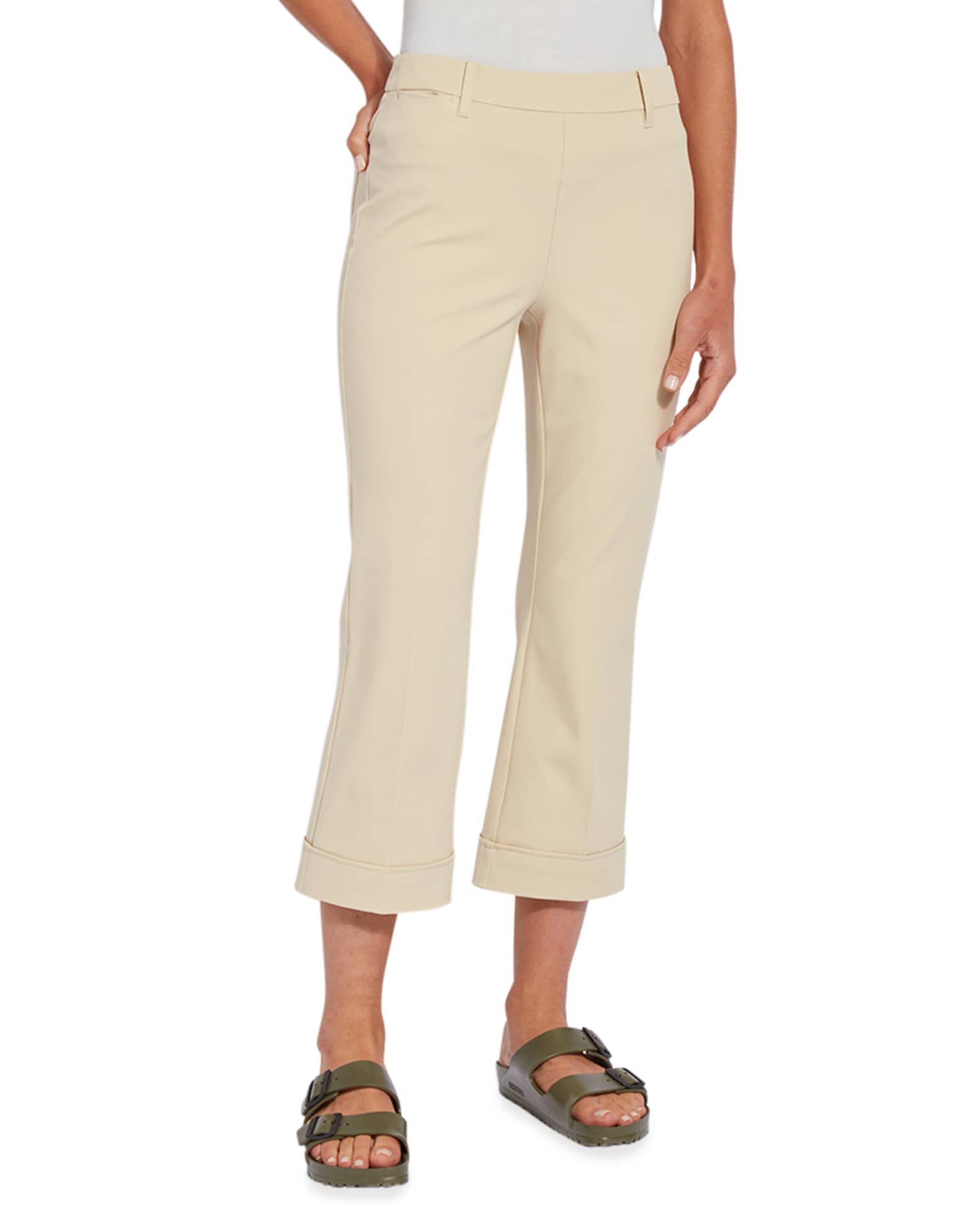 Lysse Amora Boot-Cut Cropped Pants | Neiman Marcus
