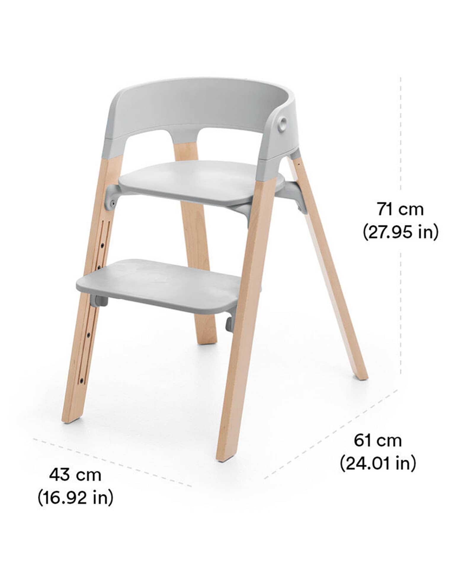 Stokke Steps High Chair, Black/Gray | Neiman Marcus