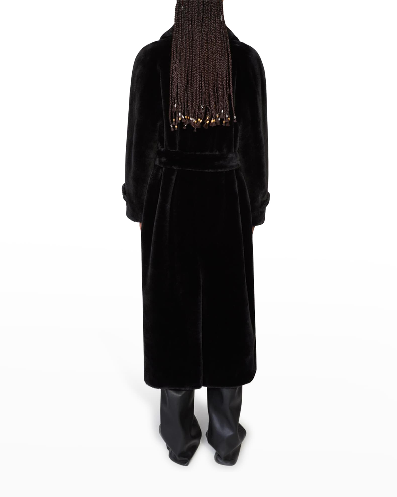 Stand Studio Paula Long Faux Fur Coat | Neiman Marcus