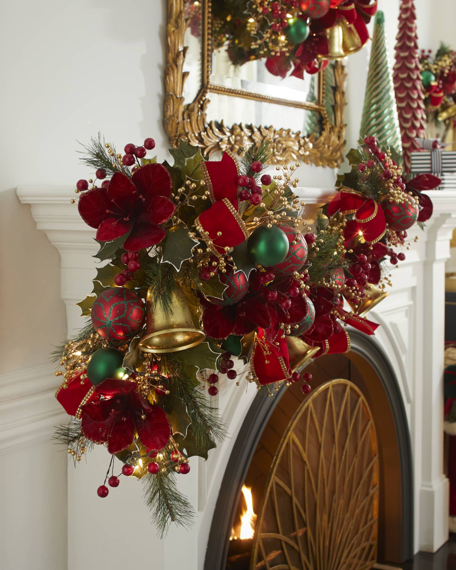 Neiman Marcus Classic Christmas 6' Prelit Garland | Neiman Marcus