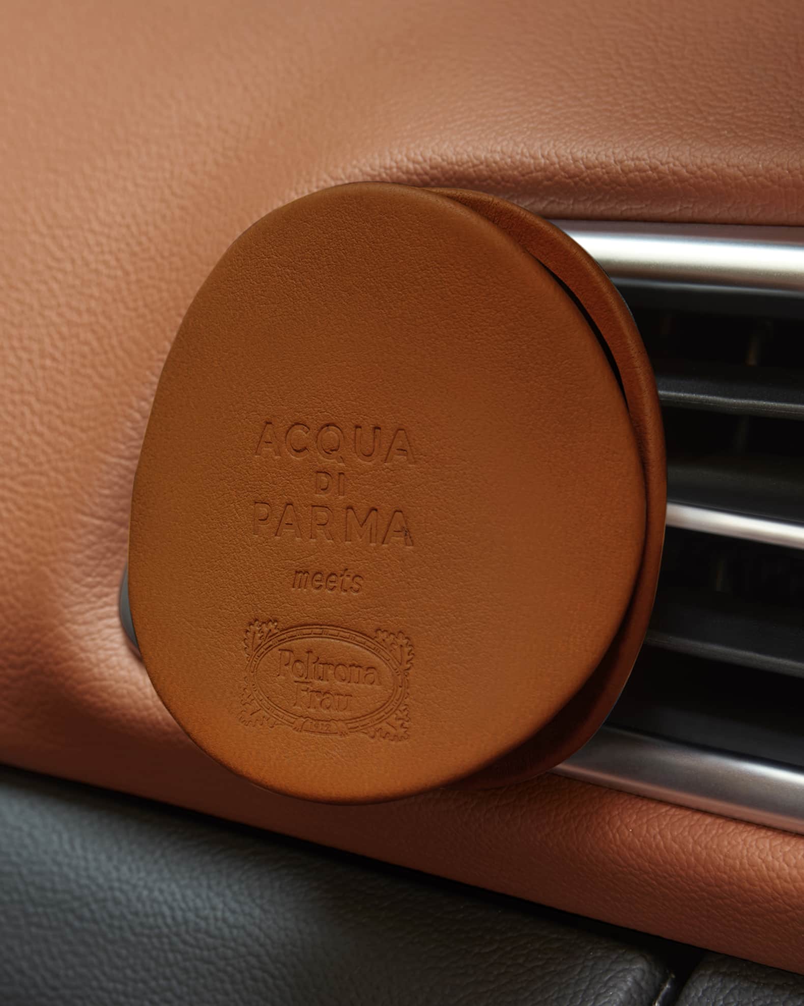 Acqua di Parma Brown Leather Car Diffuser Case | Neiman Marcus