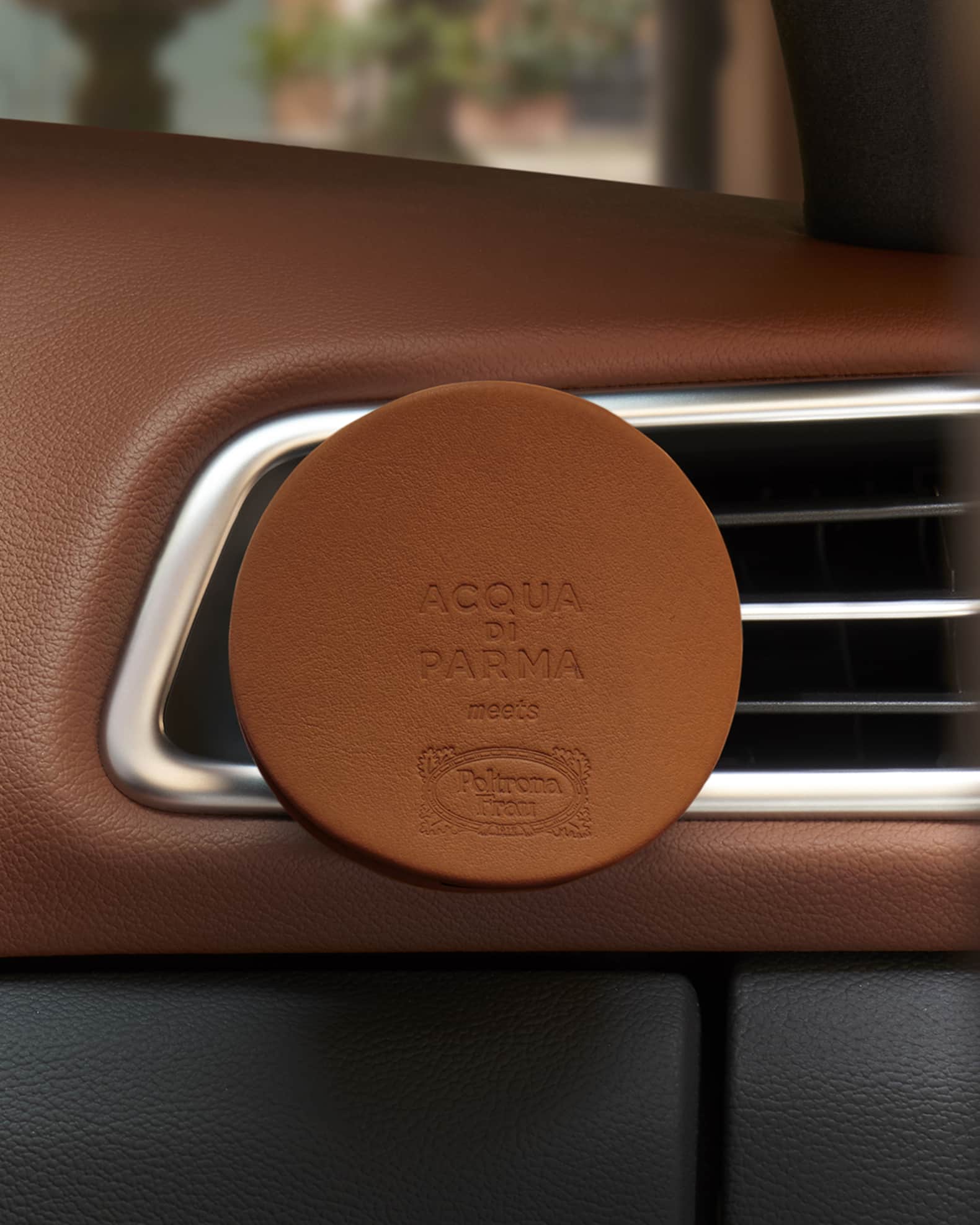 Acqua di Parma Brown Leather Car Diffuser Case | Neiman Marcus