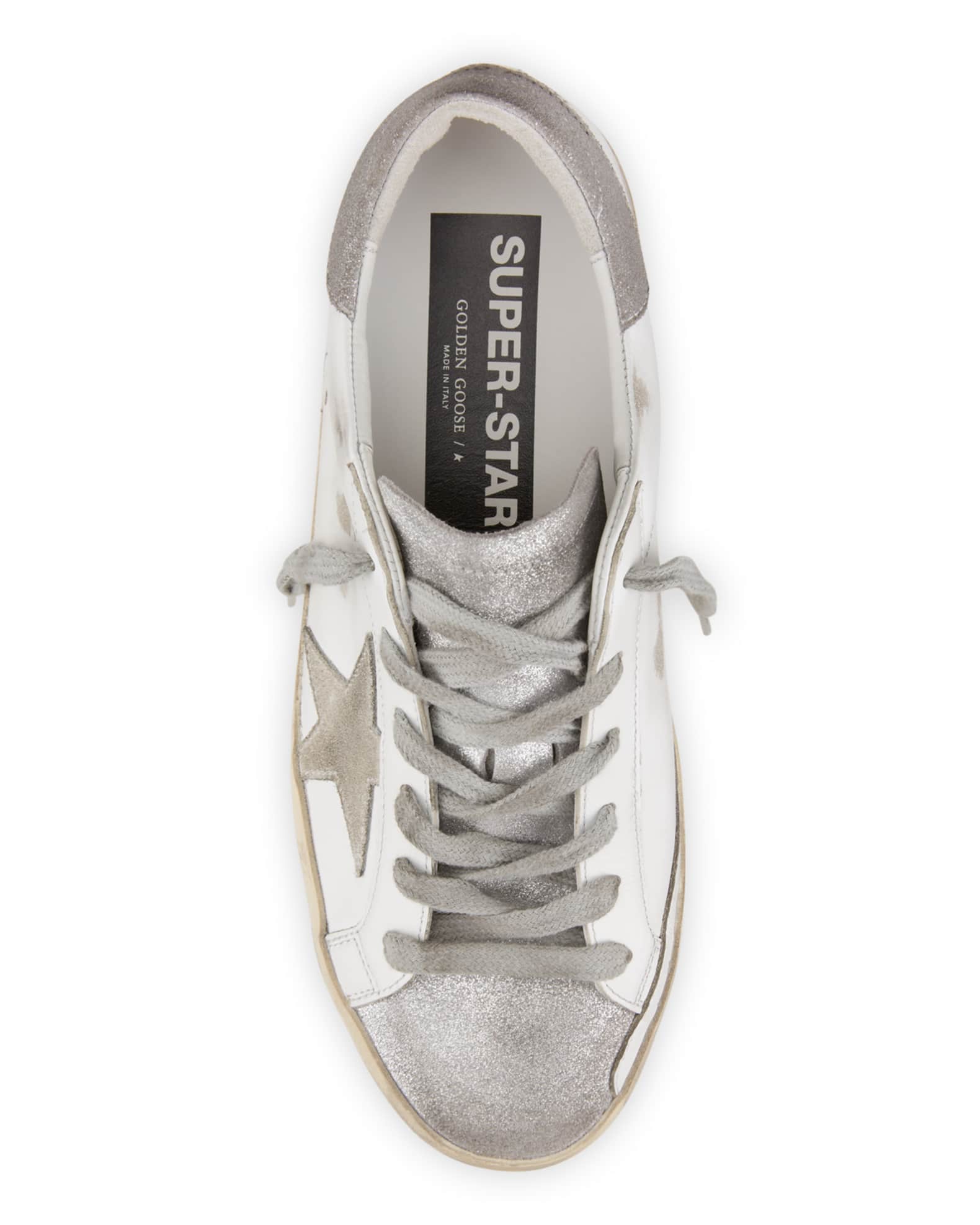 Golden Goose Superstar Metallic Suede Sneakers | Neiman Marcus
