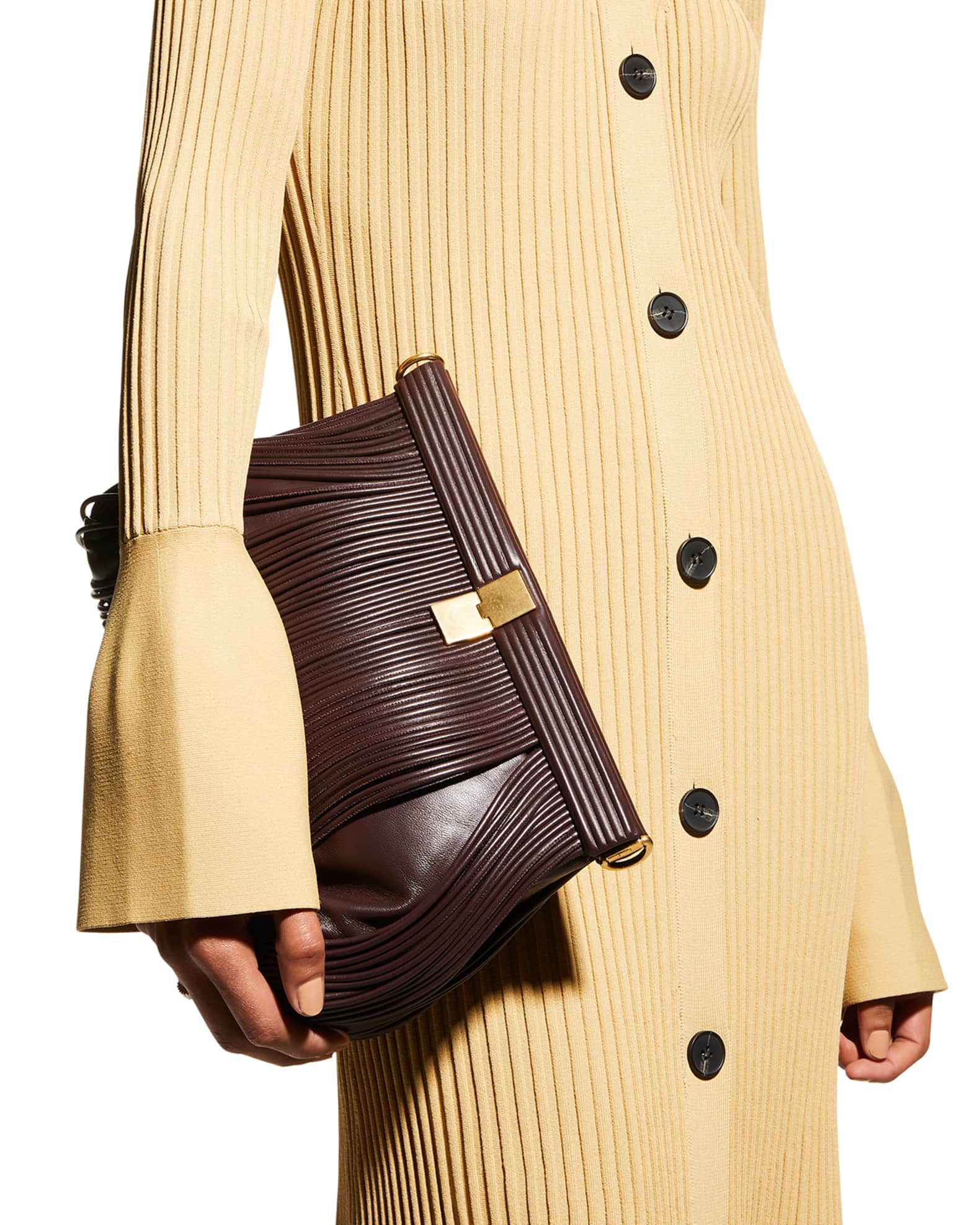 Proenza Schouler Rolo Fringe Napa Clutch Bag | Neiman Marcus