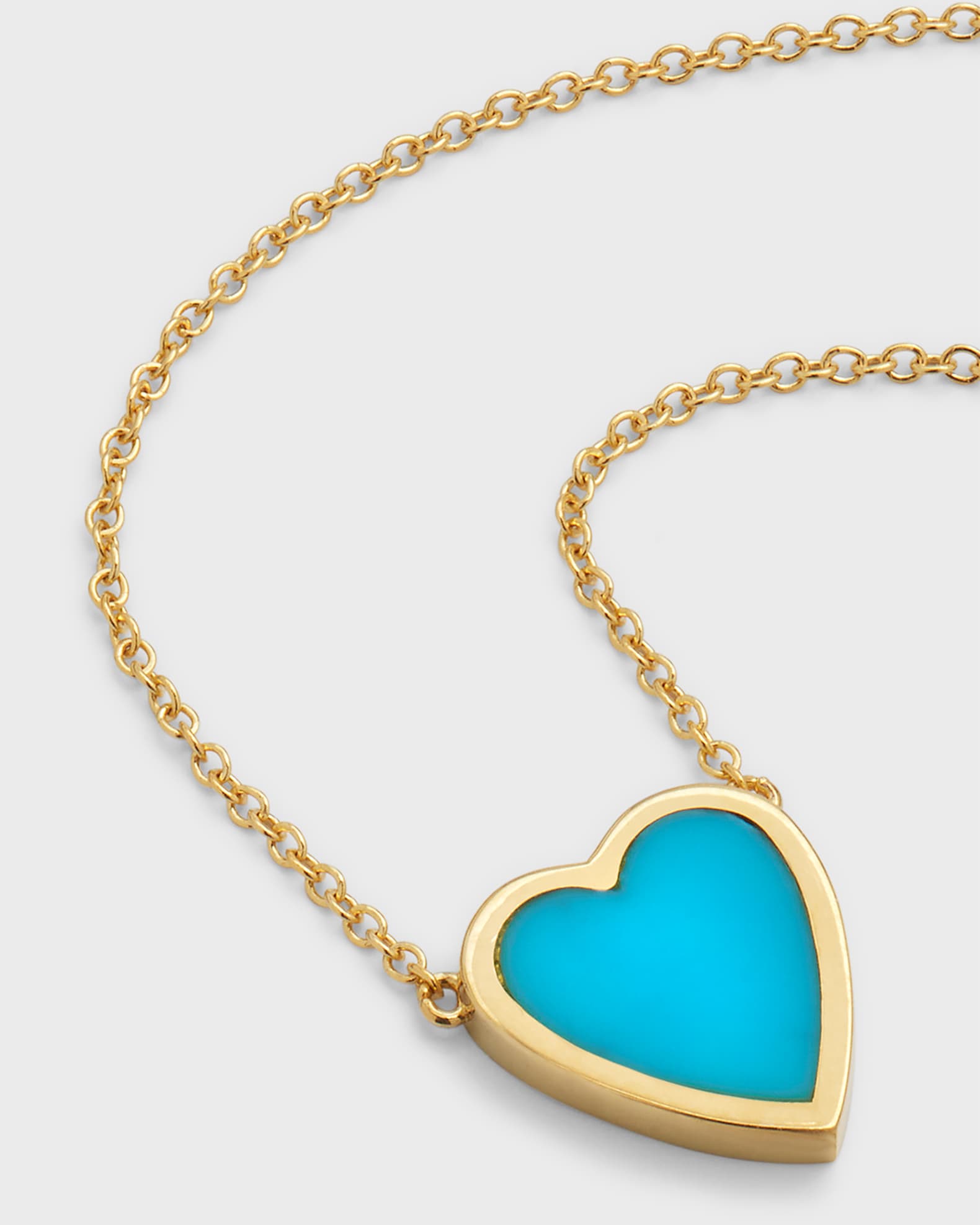 Jennifer Meyer 18k Mini Inlay Heart Necklace | Neiman Marcus