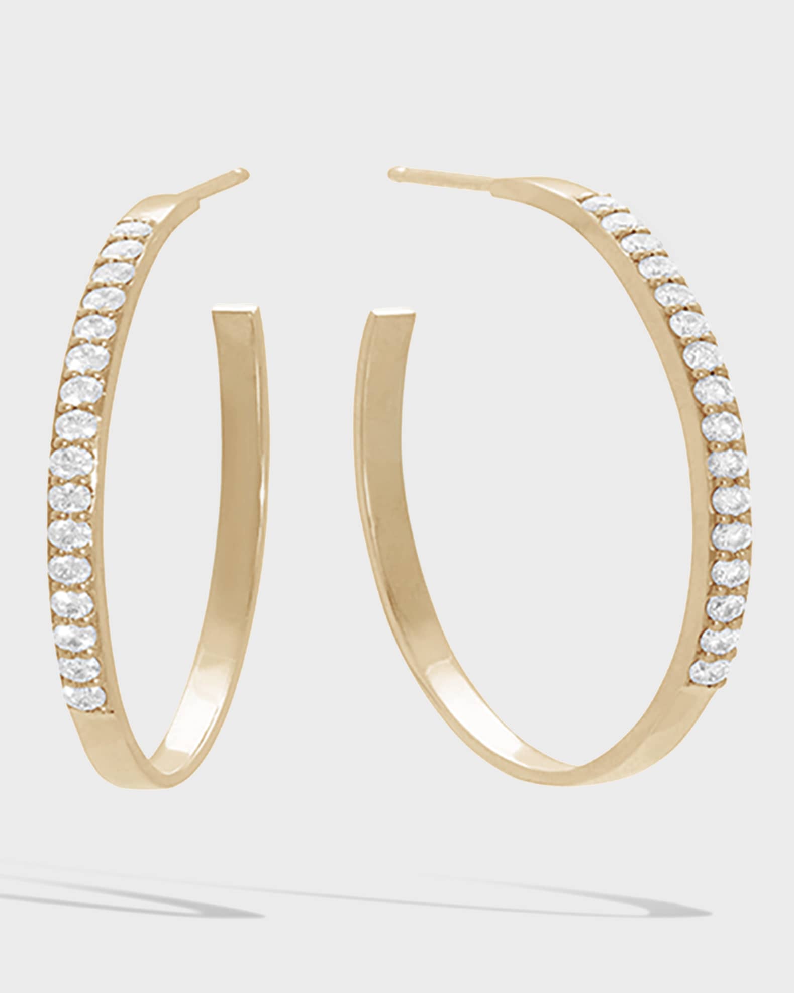 LANA 25mm Diamond Block Hoops | Neiman Marcus