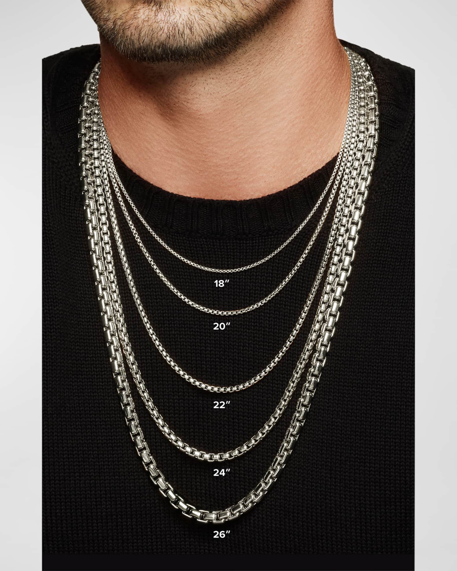 David Yurman 8mm Men's Curb Chain Necklace in Silver | Neiman Marcus