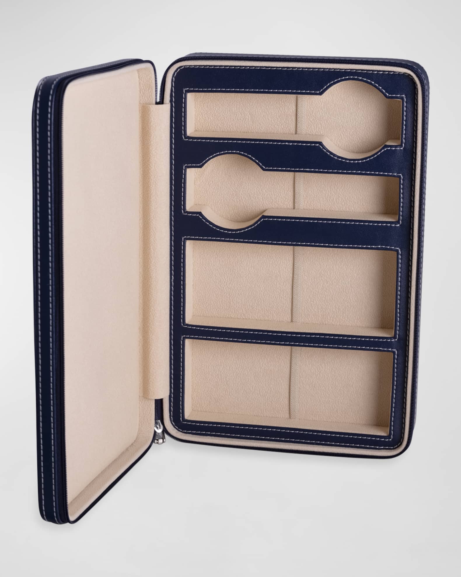 Bey-Berk Leather Watch & Sunglasses Storage Case | Neiman Marcus