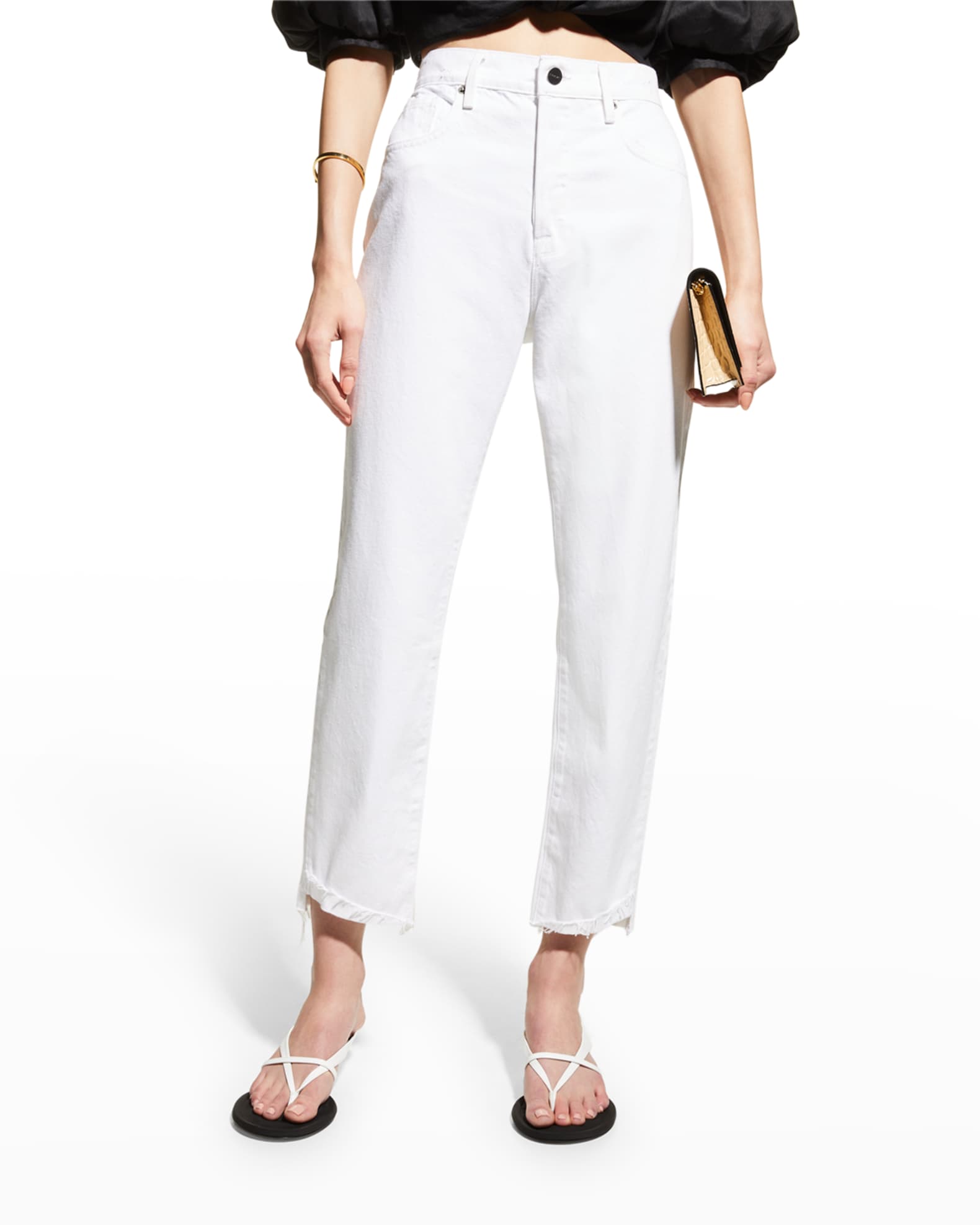 FRAME Le Original Front-Cuff Cropped Jeans | Neiman Marcus