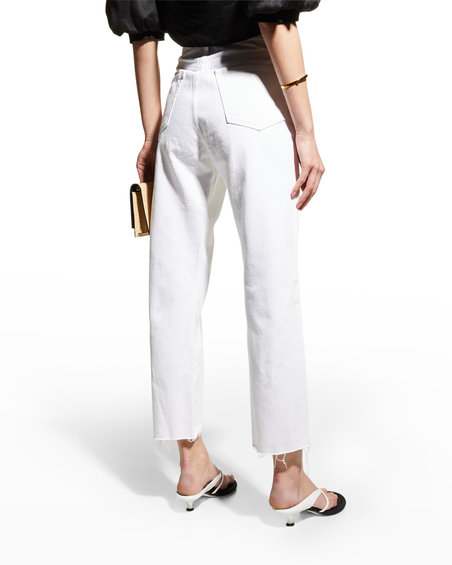 FRAME Le Original Front-Cuff Cropped Jeans | Neiman Marcus