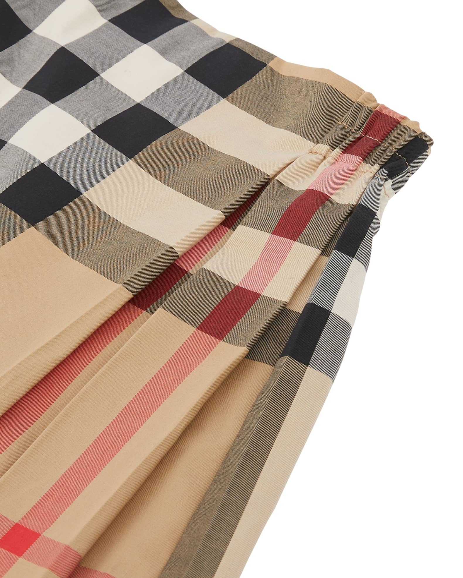 Burberry Girl's Hilde Vintage Check Pleated Skirt, Size 6M-2 | Neiman Marcus
